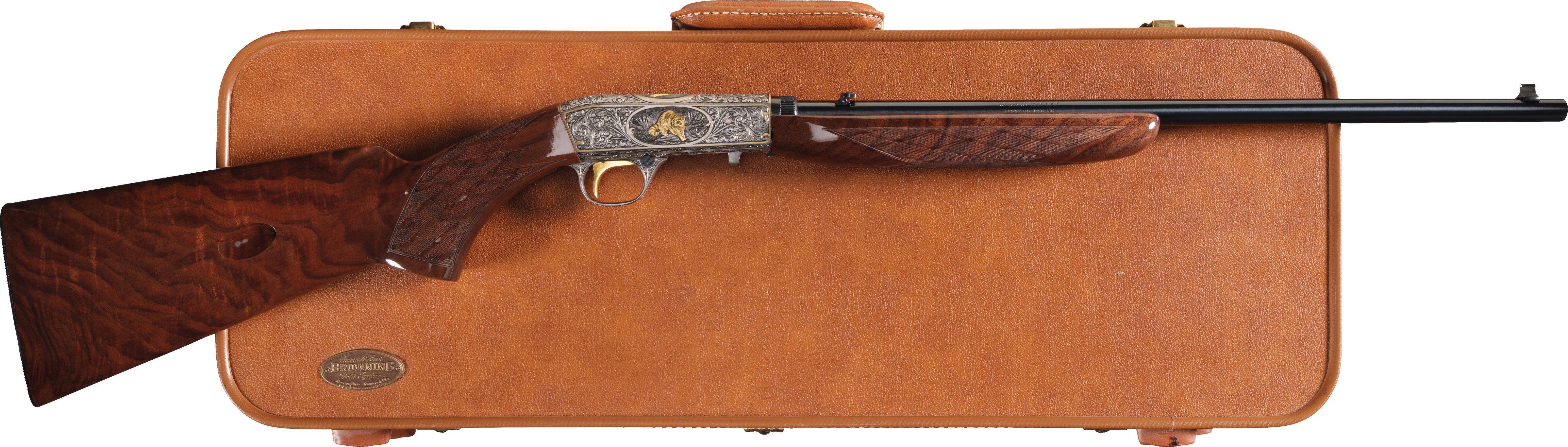 Ron Reimer Engraved and Gold Inlaid Browning .22-Auto Rifle | Rock ...