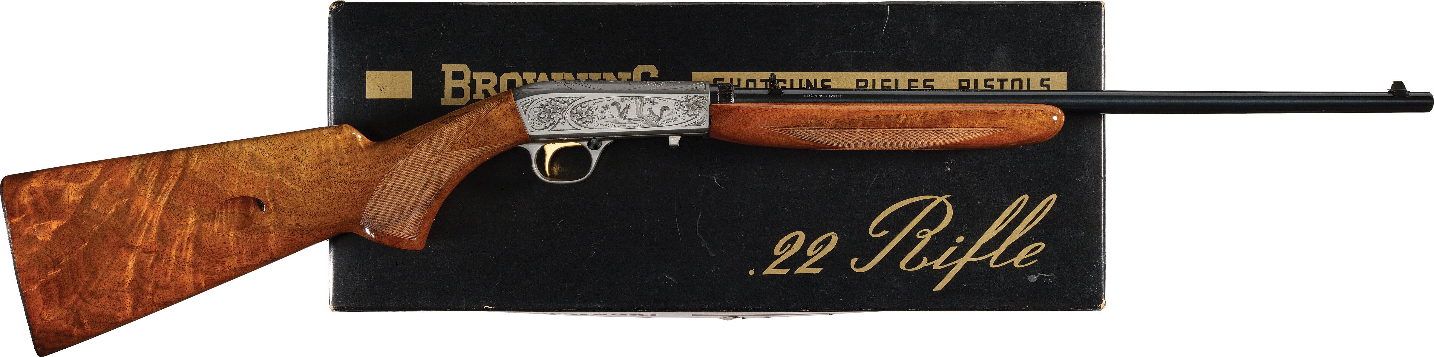 Engraved Belgian Browning .22 Auto Grade II Semi-Automatic Rifle | Rock ...