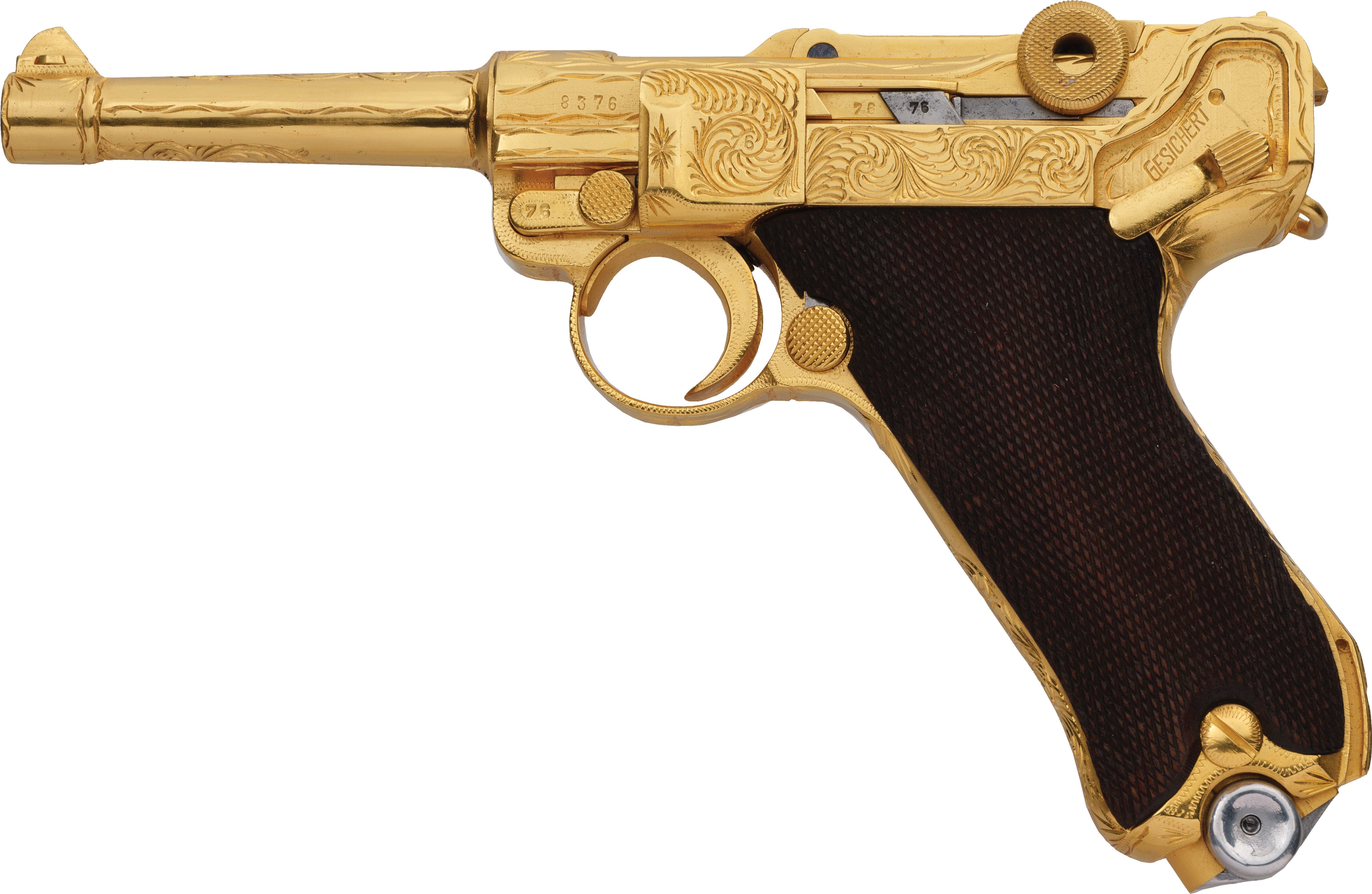 Engraved and Gold Plated Mauser "1937" Date "S/42" Luger Pistol | Rock ...