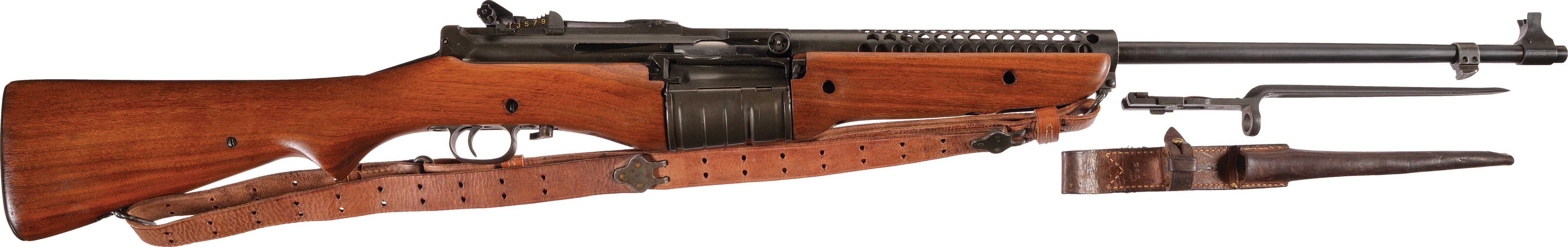 WWII U.S. Johnson Model 1941 Semi-Automatic Rifle with Bayonet | Rock ...
