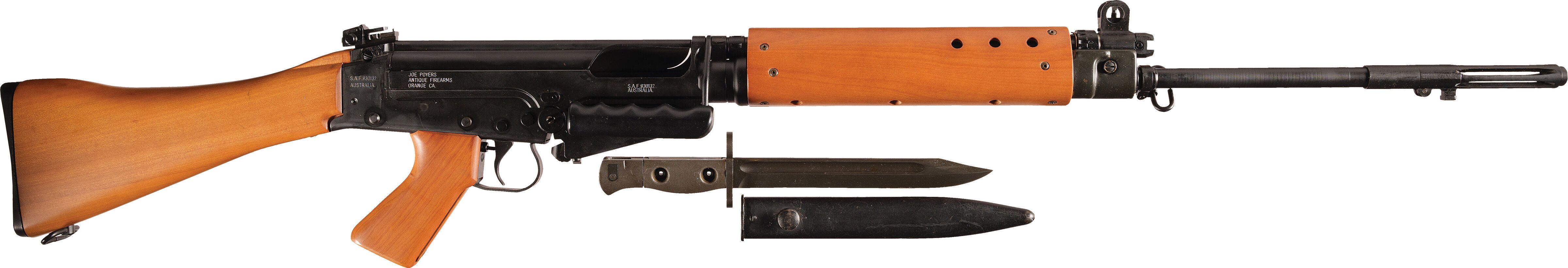 Pre-Ban Lithgow SAF L1A1A FAL Rifle with Coachwood and Bayonet | Rock ...