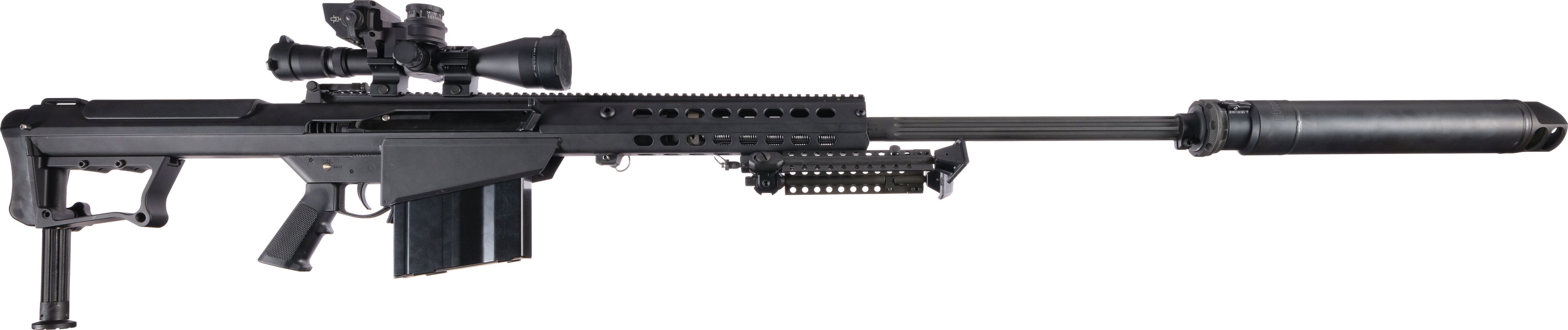 Barrett M107A1 with Scope, BORS 2.0, and Silencer, Class III/NFA | Rock ...
