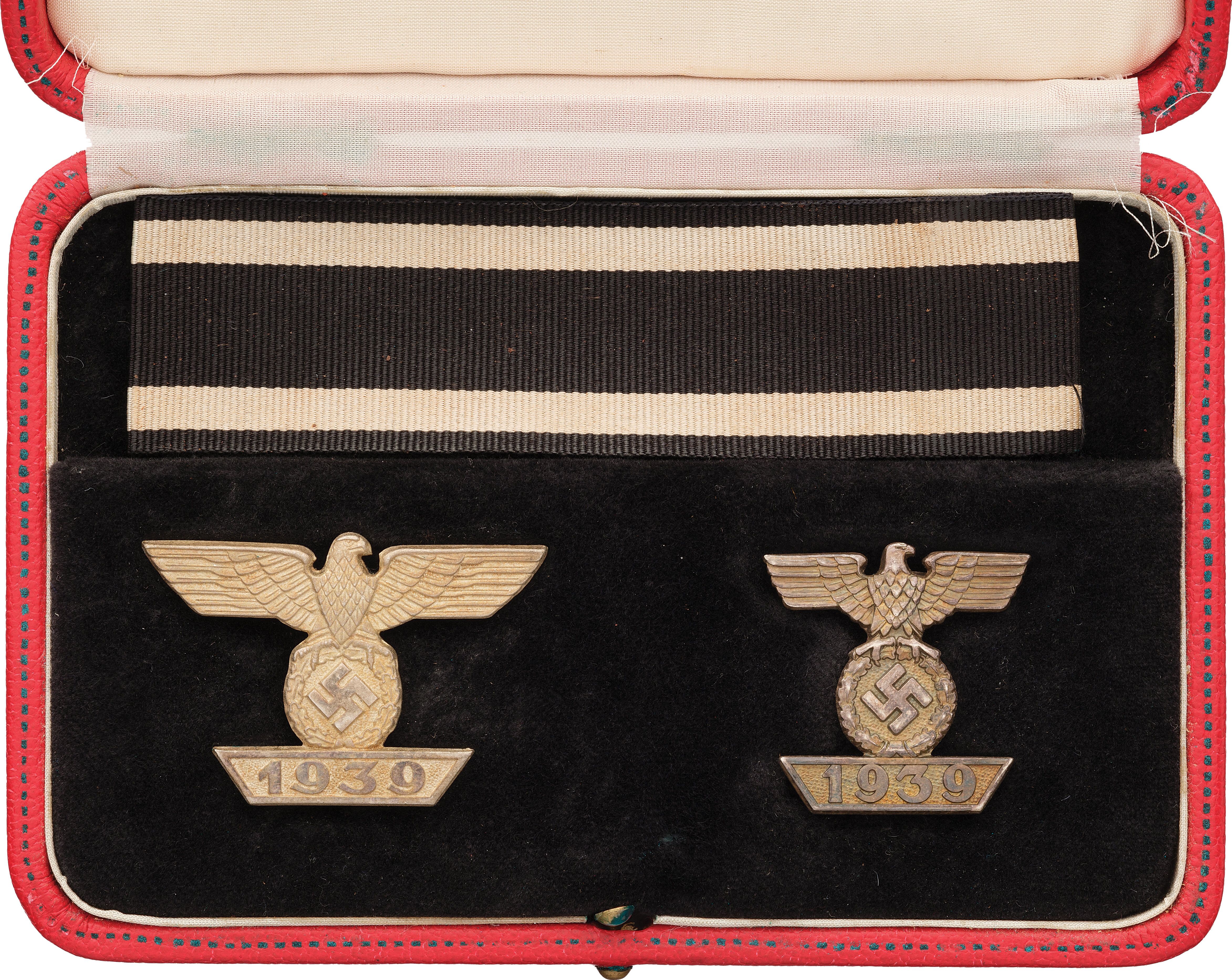 Cased Pair of 1939 Iron Cross Bars with Ribbon | Rock Island Auction