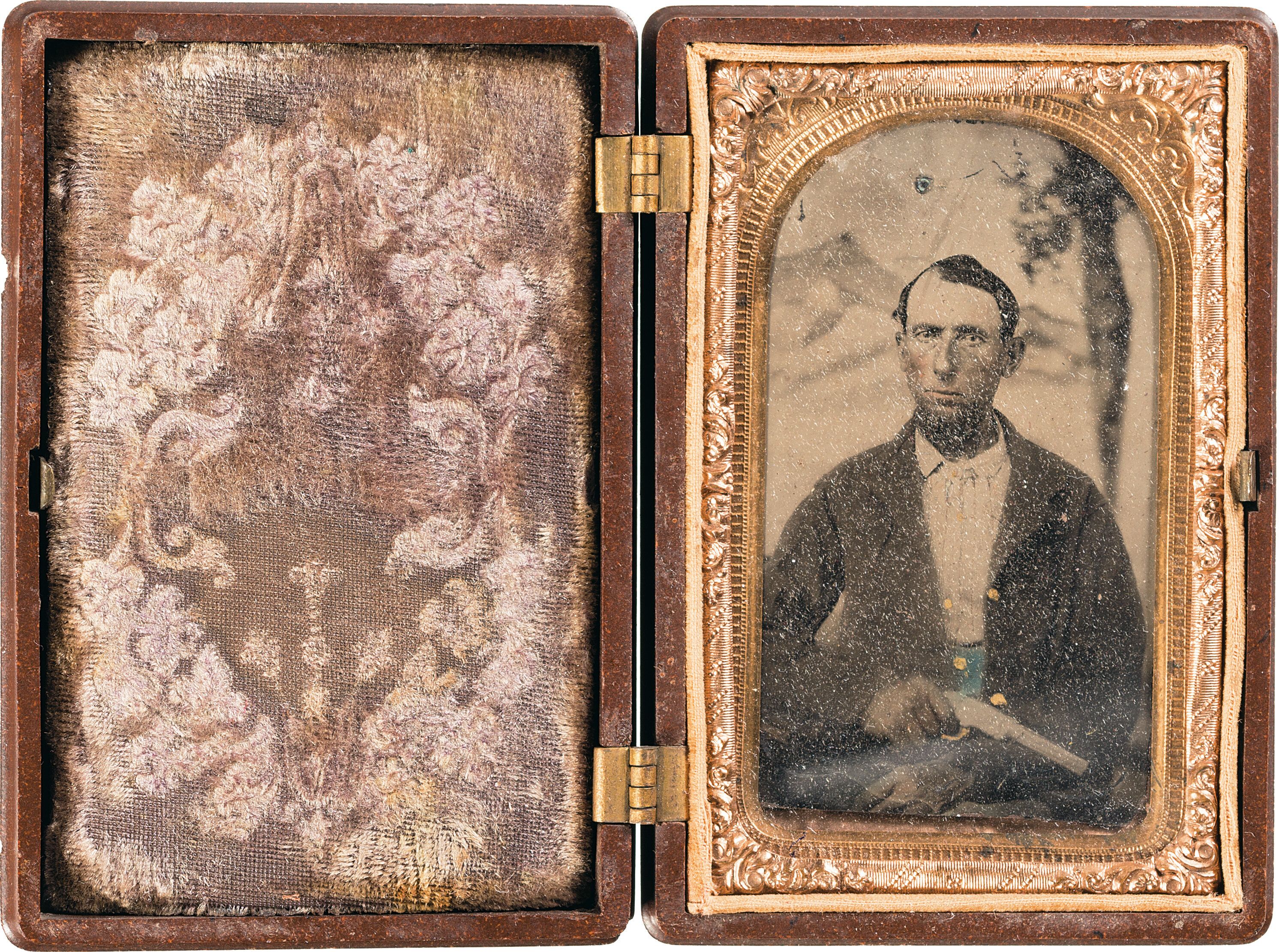 Cased Portrait of a Union Soldier Armed with a Volcanic Pistol | Rock ...