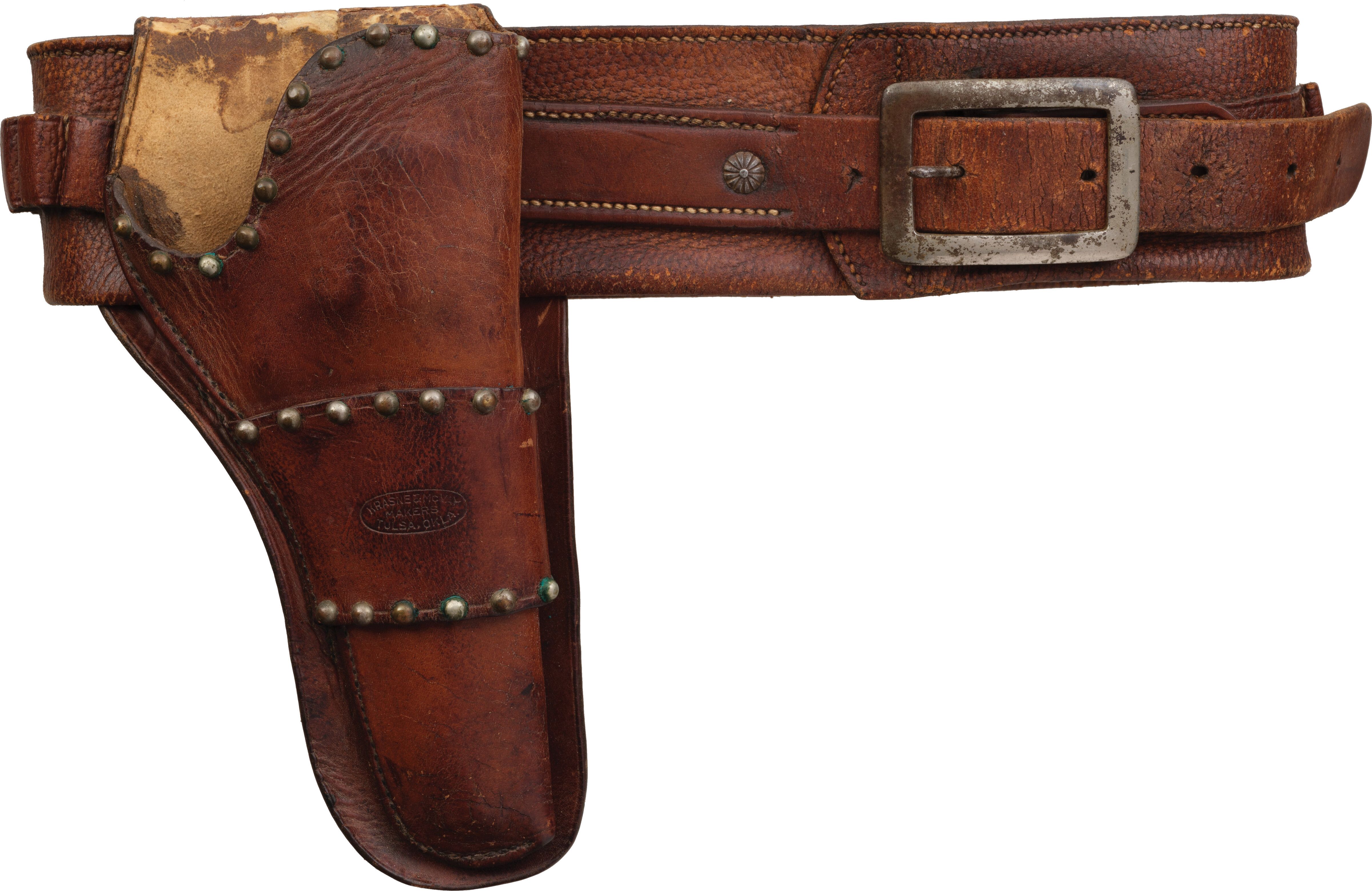 Krasne & McVay Tulsa, Oklahoma Marked "Mexican Loop" Holster Rig | Rock ...