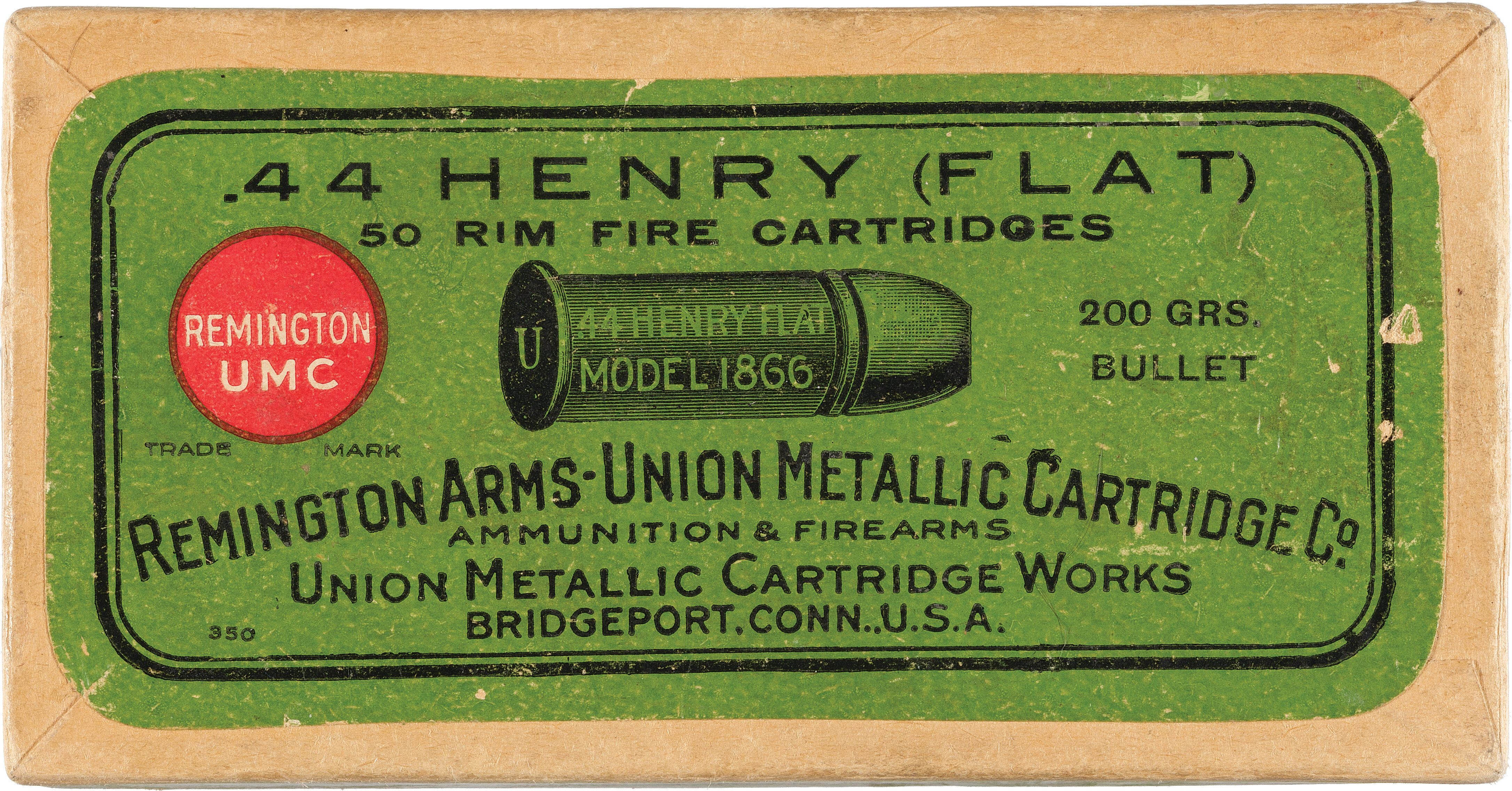 Remington-UMC 44 Henry Flat Ammo Box, 1866 Labelled | Rock Island Auction