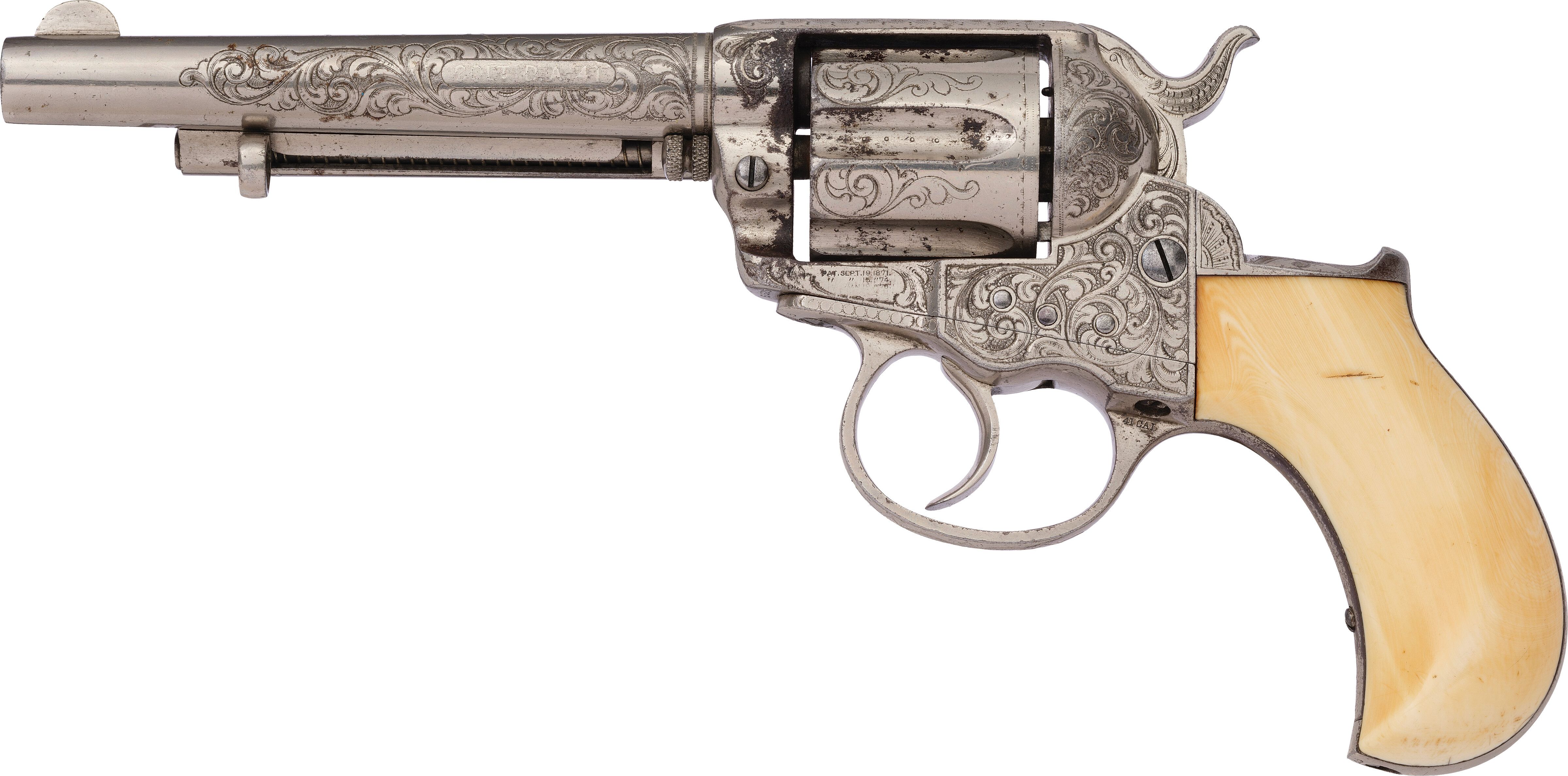 Factory Engraved Antique Colt Model 1877 Thunderer Revolver | Rock ...
