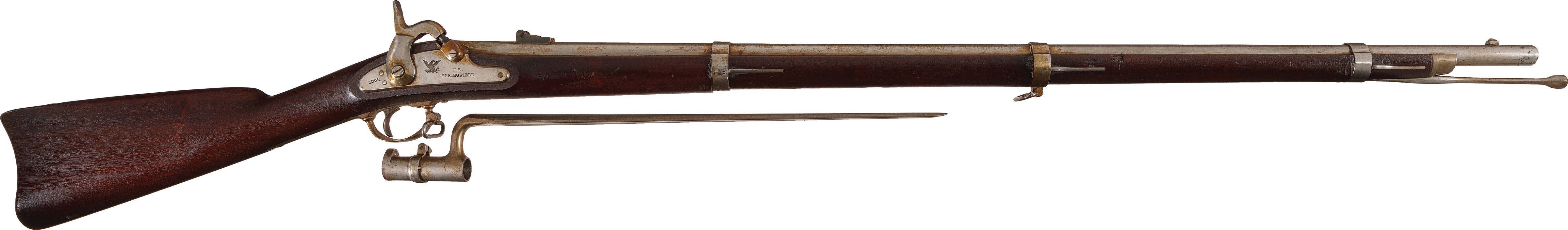 Civil War U.S. Springfield Model 1861 Rifle-Musket with Bayonet | Rock ...
