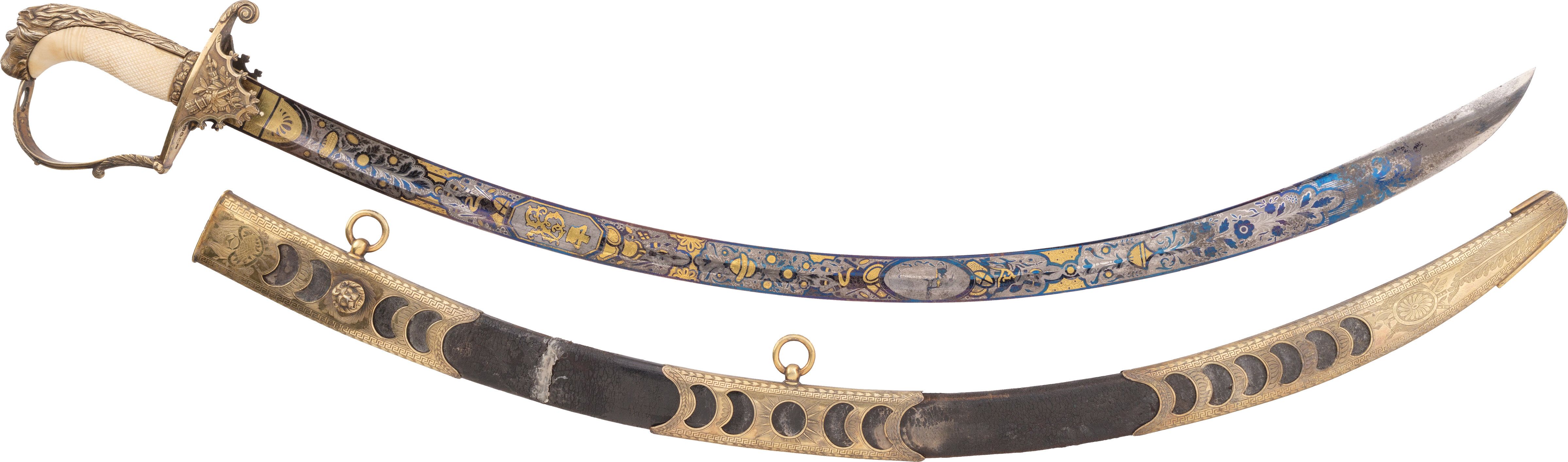 Presentation Lion Pommel British Sword with Inscribed Scabbard | Rock ...
