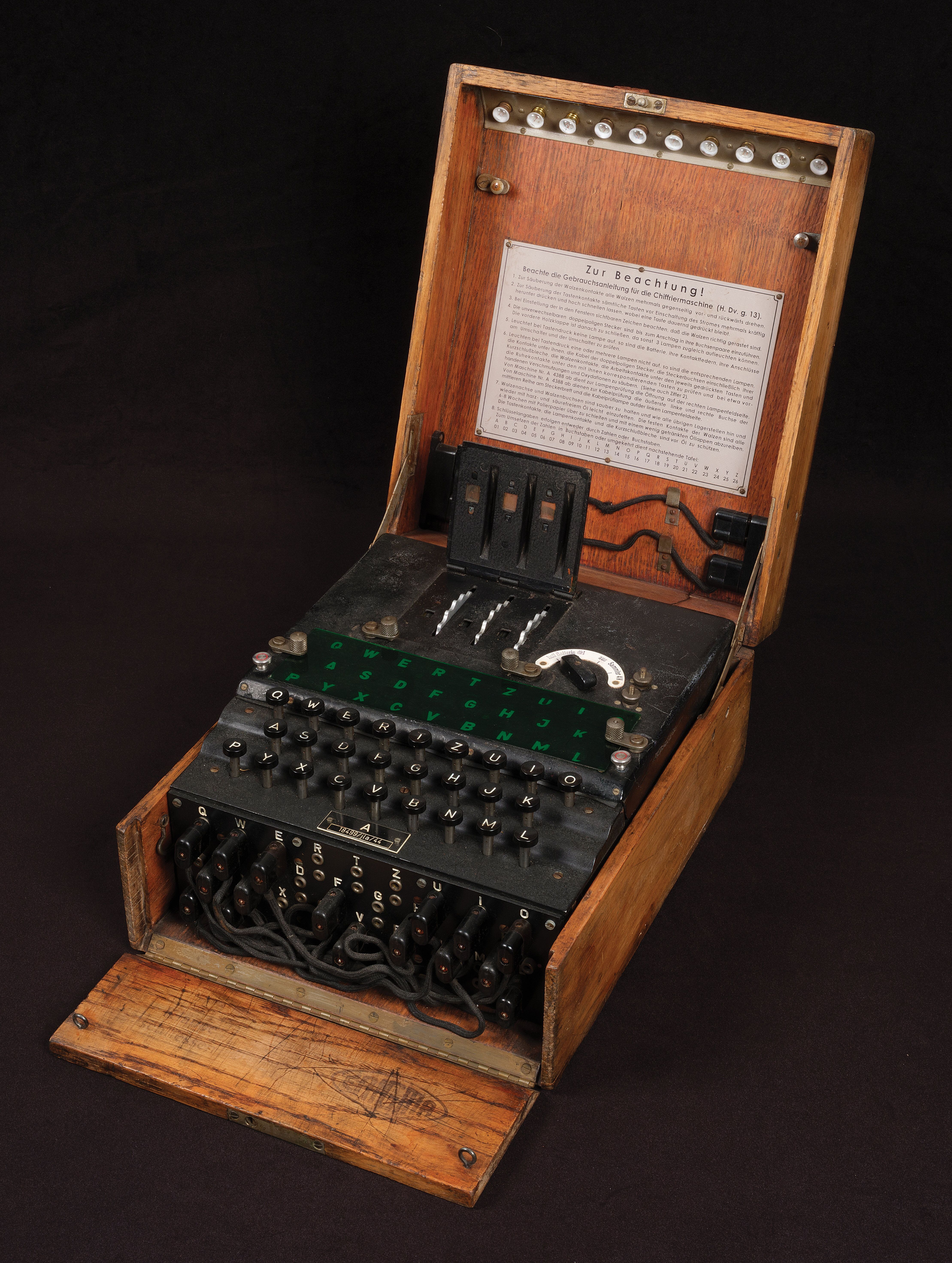 Important & Historic WWII German Three Rotor Enigma Machine | Rock ...