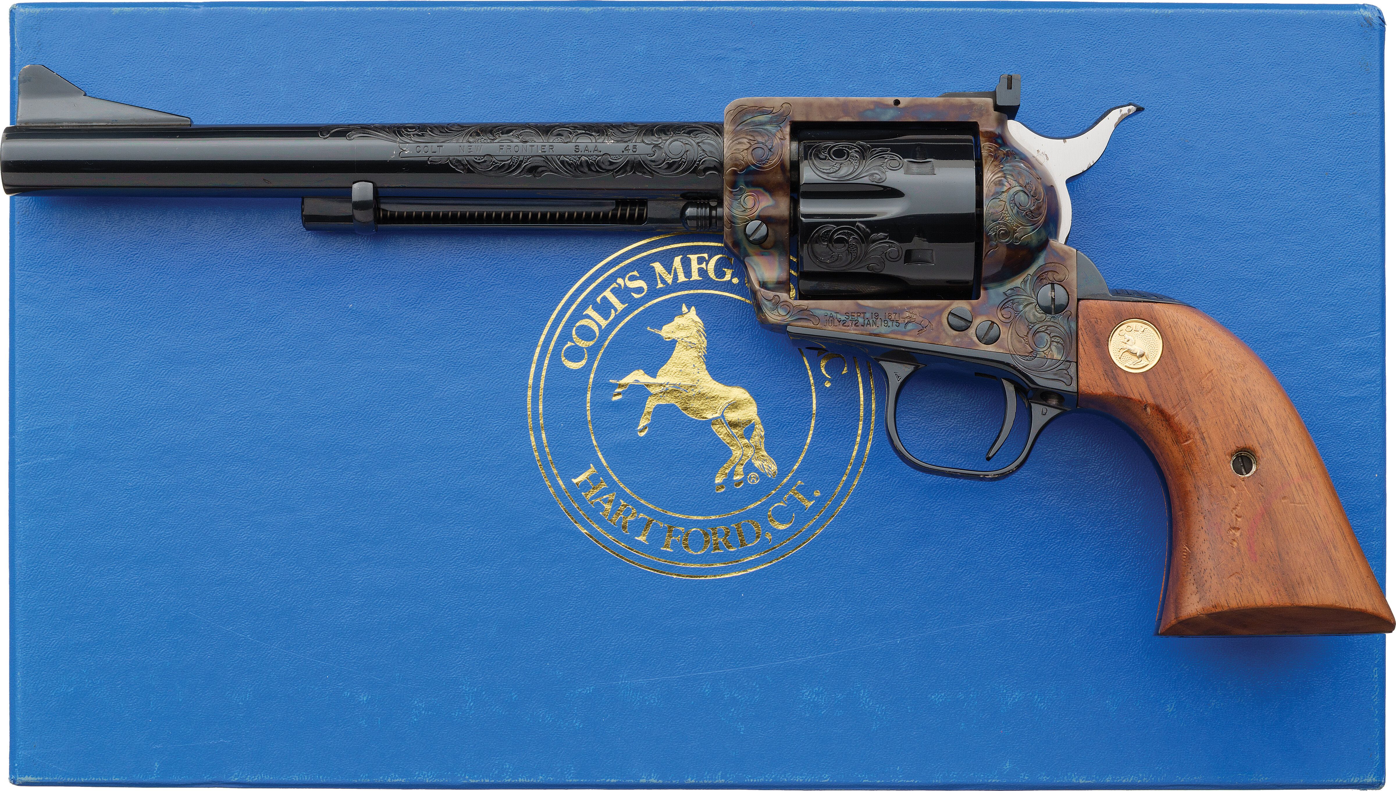 Engraved Colt Third Generation New Frontier Single Action Army | Rock ...
