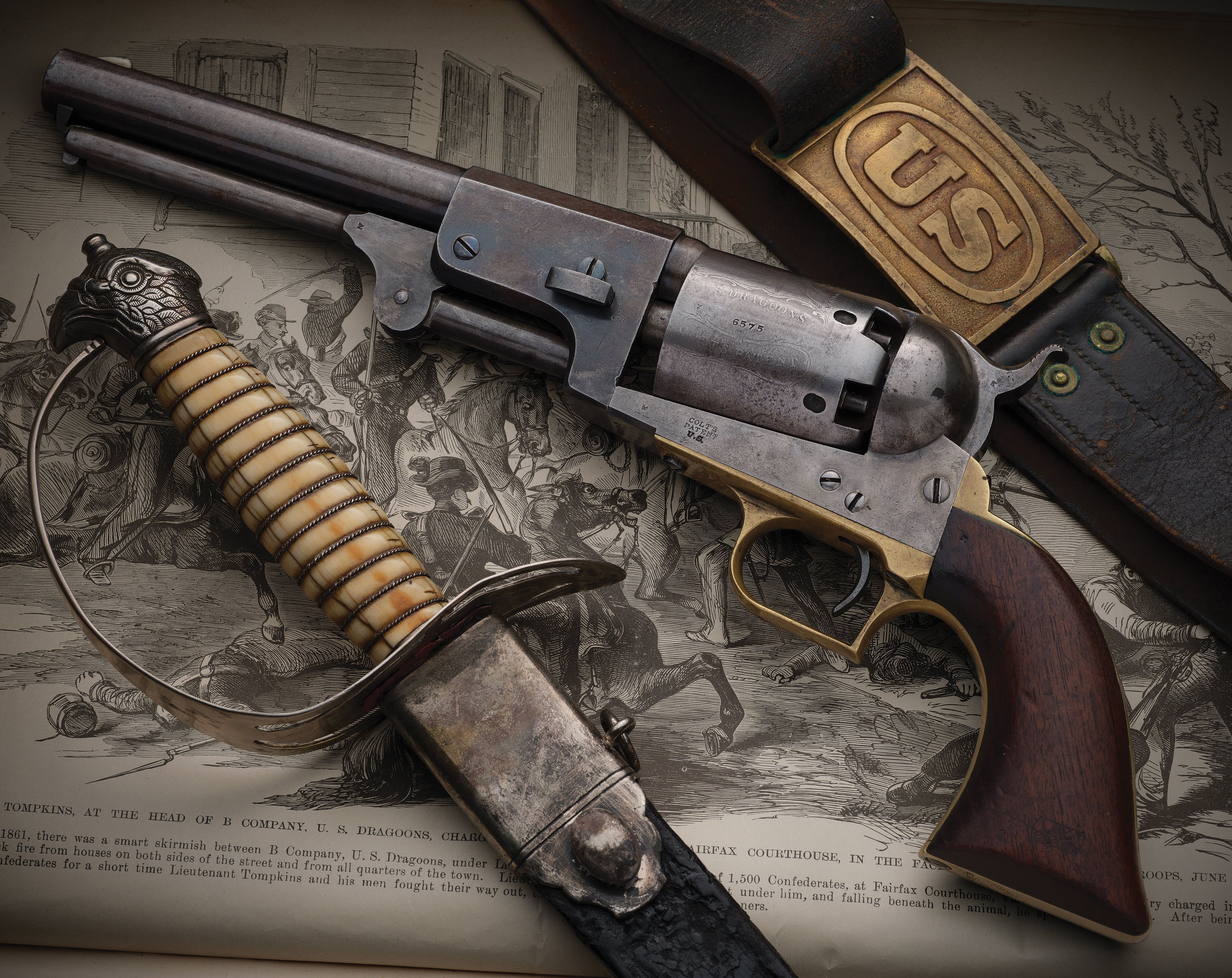 "U.S. DRAGOONS" Marked Colt First Model Dragoon Revolver | Rock Island ...