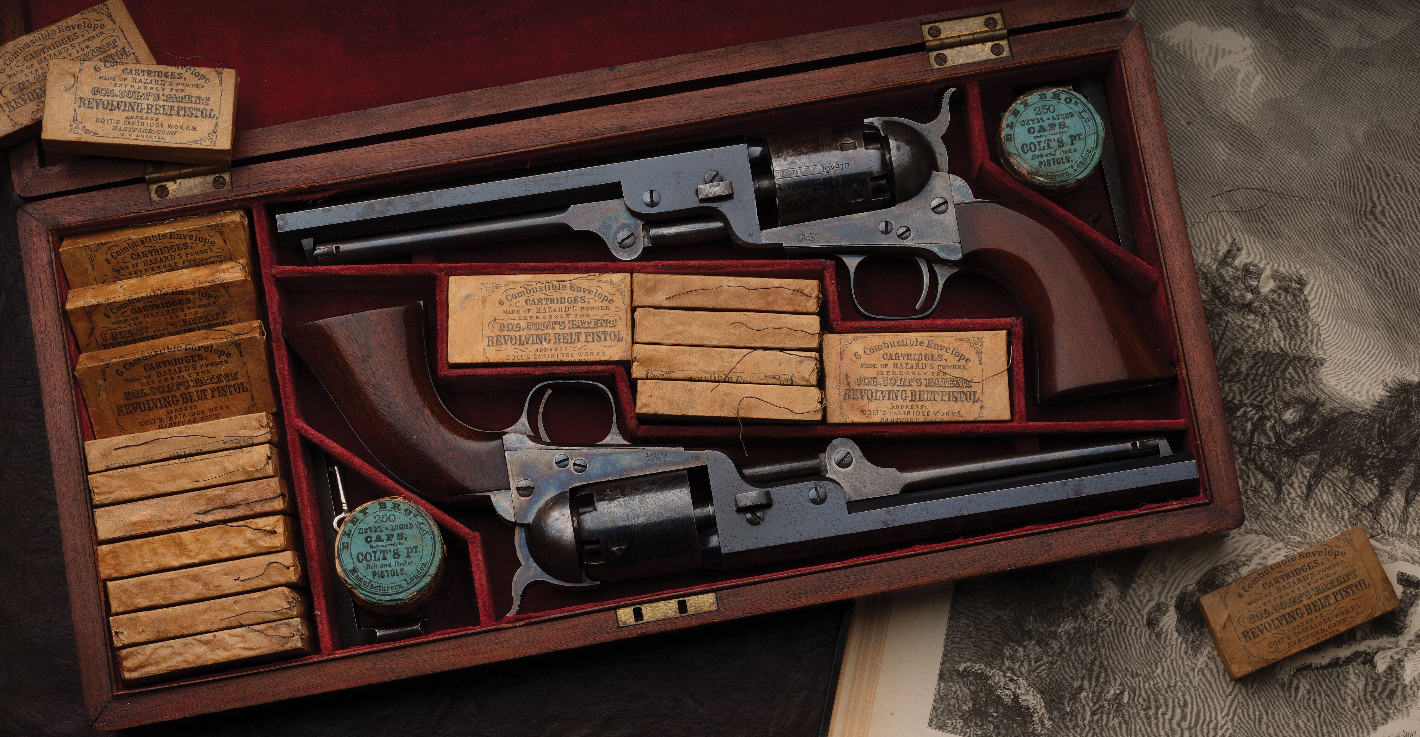 Cased Pair of Colt Model 1851 Navy Percussion Revolvers | Rock Island ...