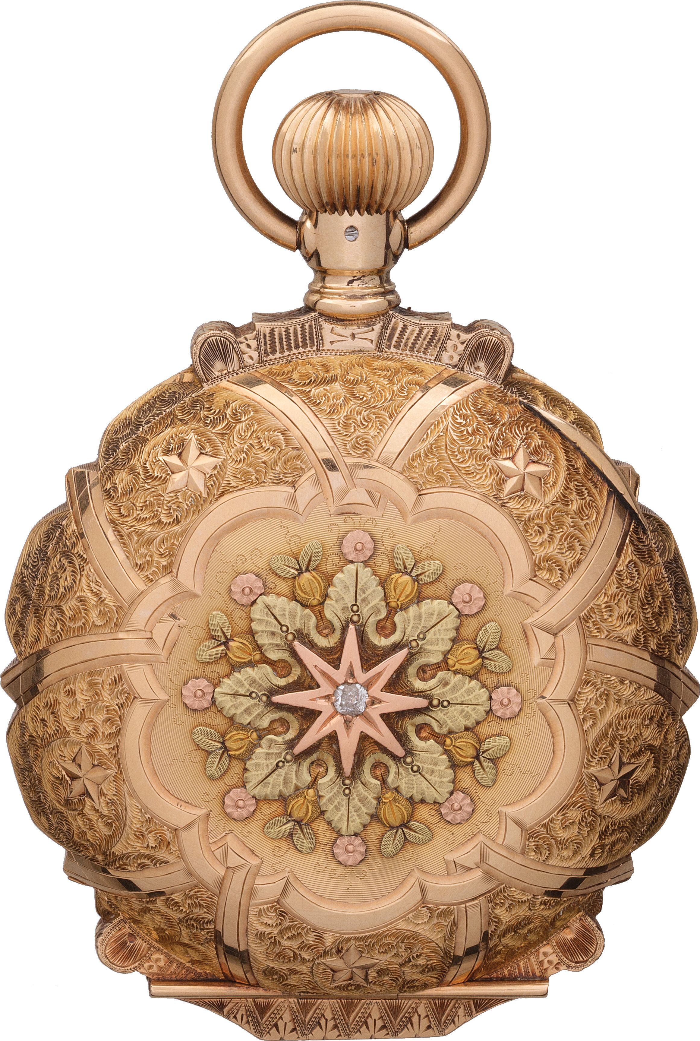 Ornate, Engraved 14K Gold Cased Elgin G.M. Wheeler Pocket Watch | Rock ...