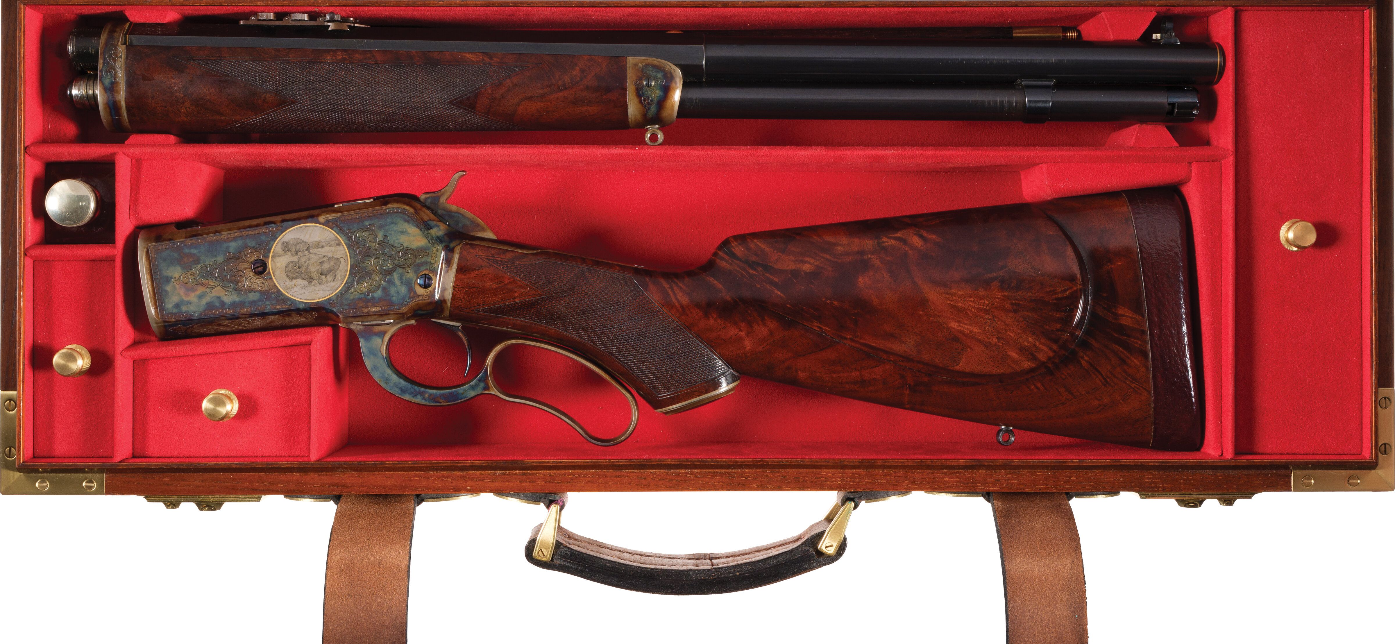Deluxe Upgraded Rabeno Engraved Winchester Model 1886 Rifle | Rock ...