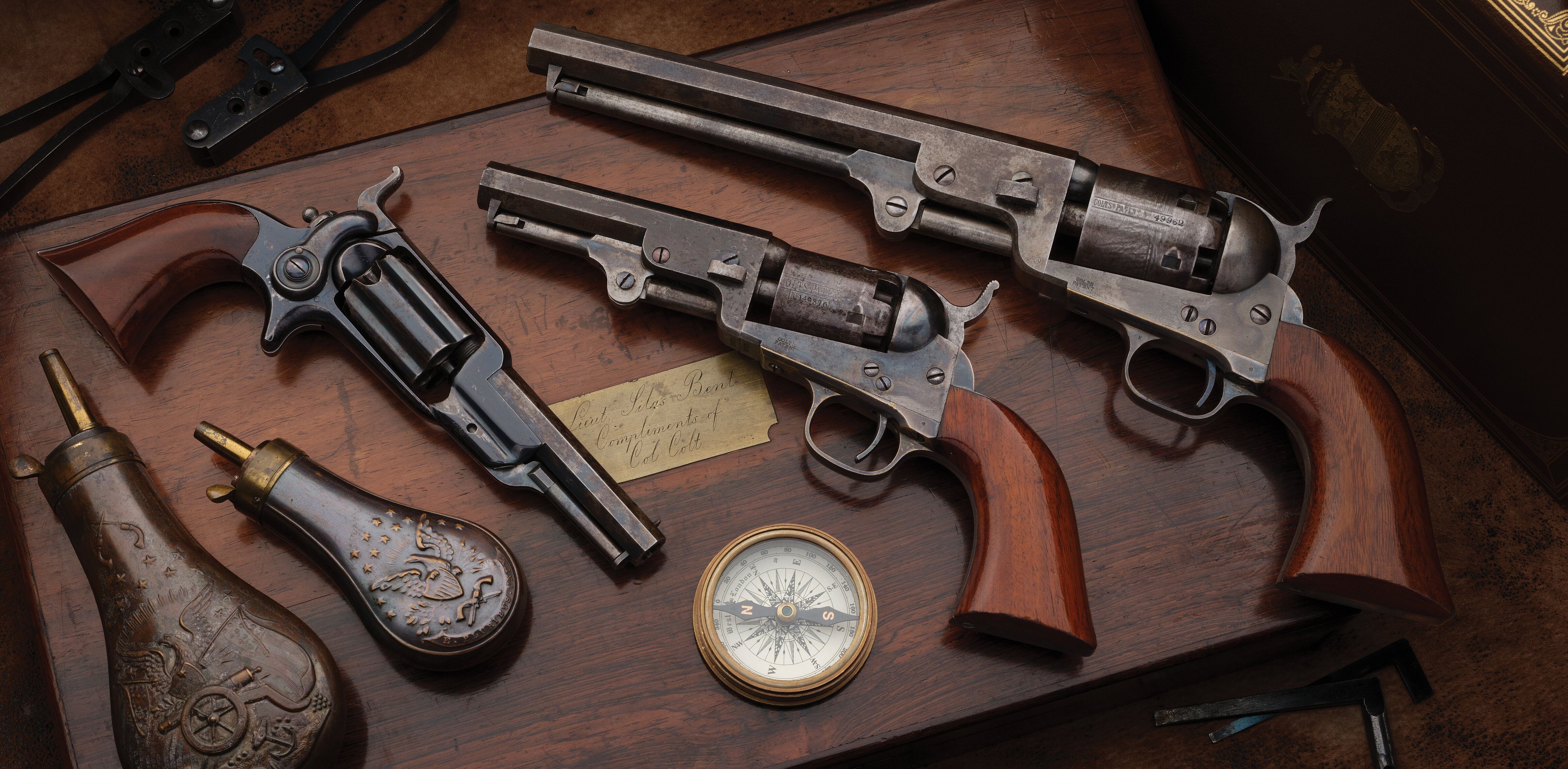 Colonel Colt Cased Three Revolver Set Presented to Silas Bent | Rock ...