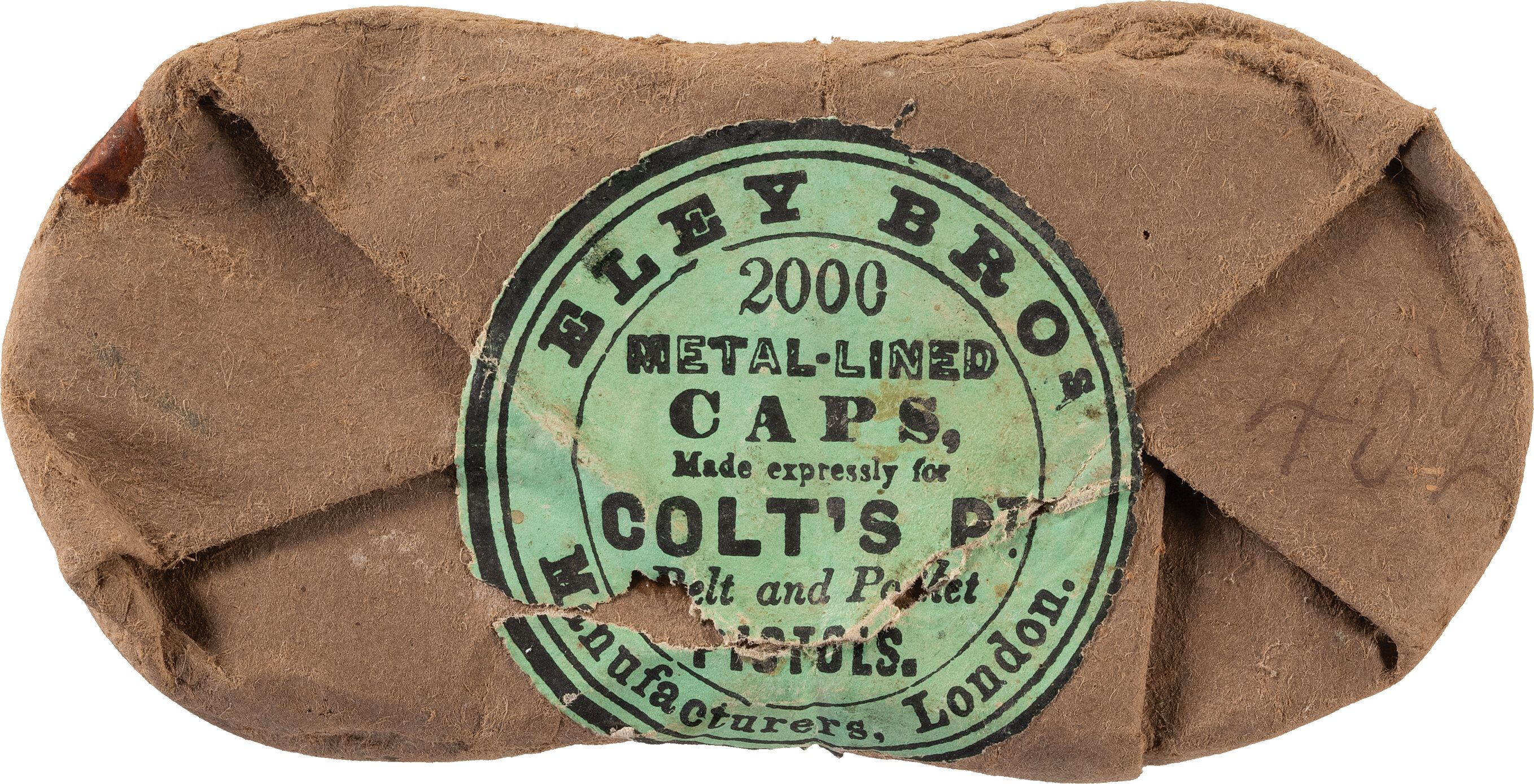 Colt Eley Caps Shipping Tube & Package of .42 Berdan Cartridges | Rock ...