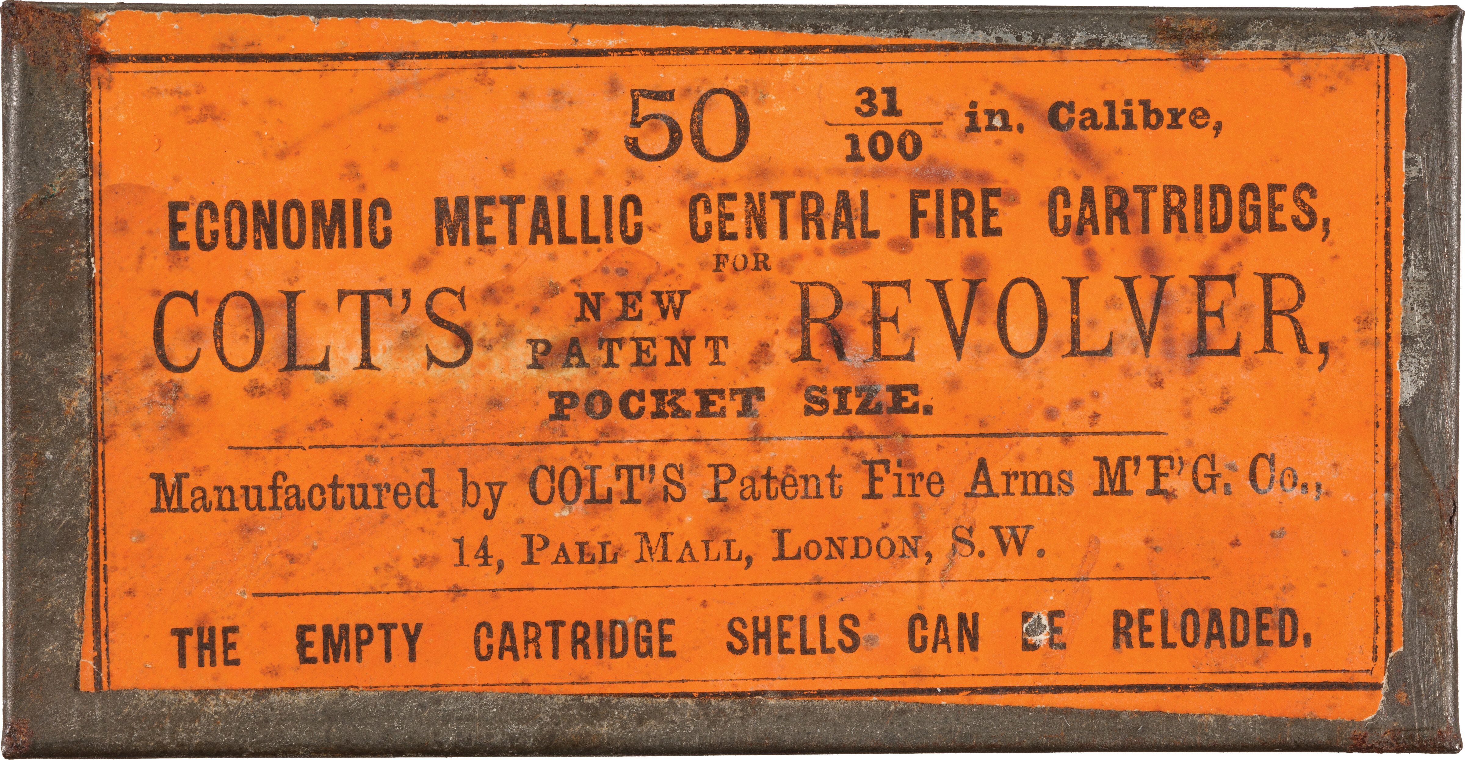 Colt .31 Thuer Cartridges with Colt London Agency Box | Rock Island Auction