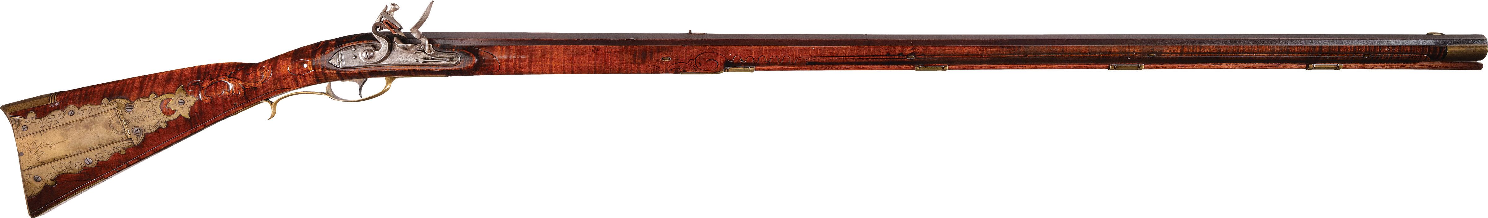 Martin Shell Signed Golden Age Flintlock American Long Rifle | Rock ...
