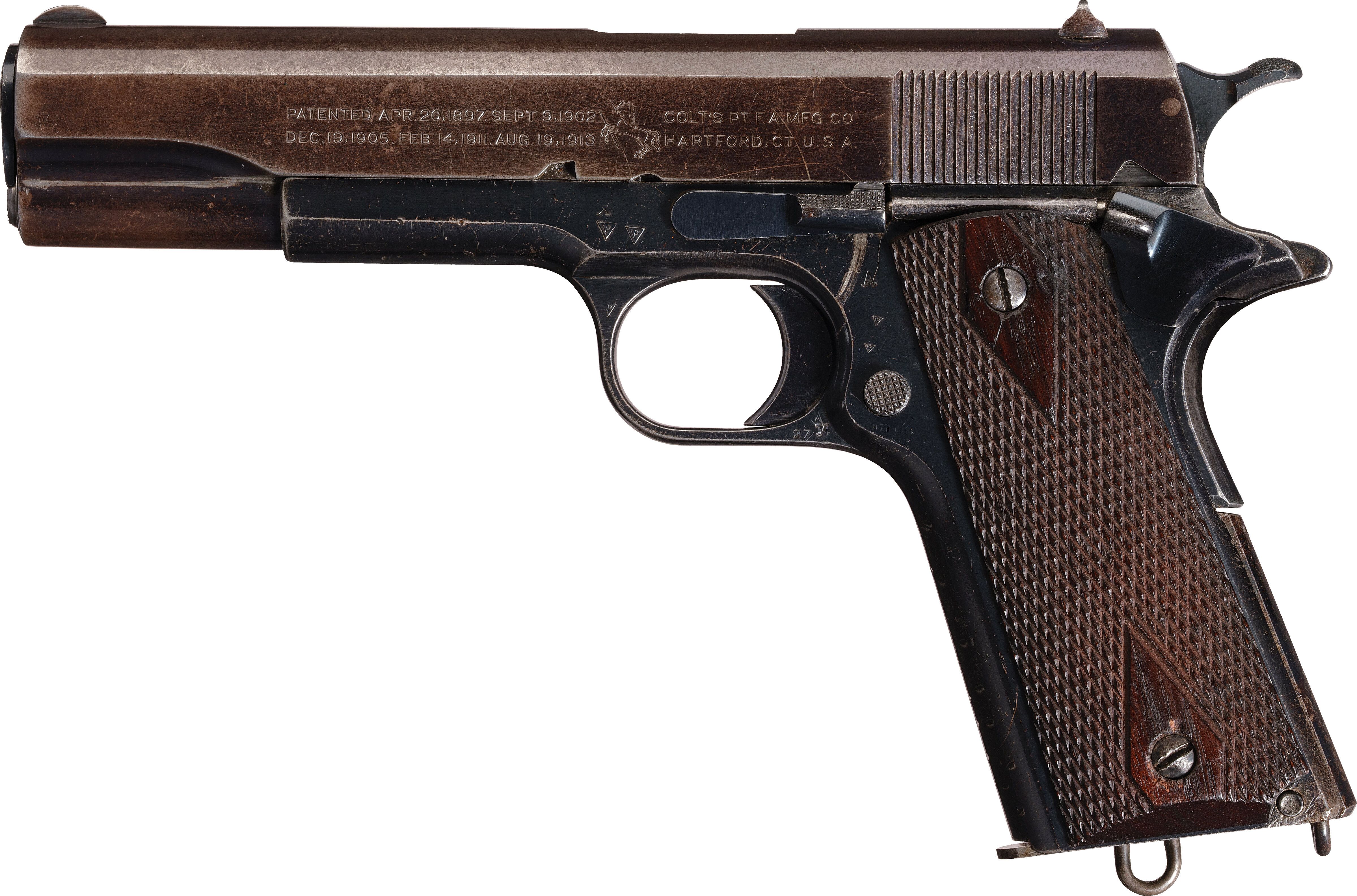 WWI Era British Proofed Colt .455 Eley Government Model Pistol | Rock ...