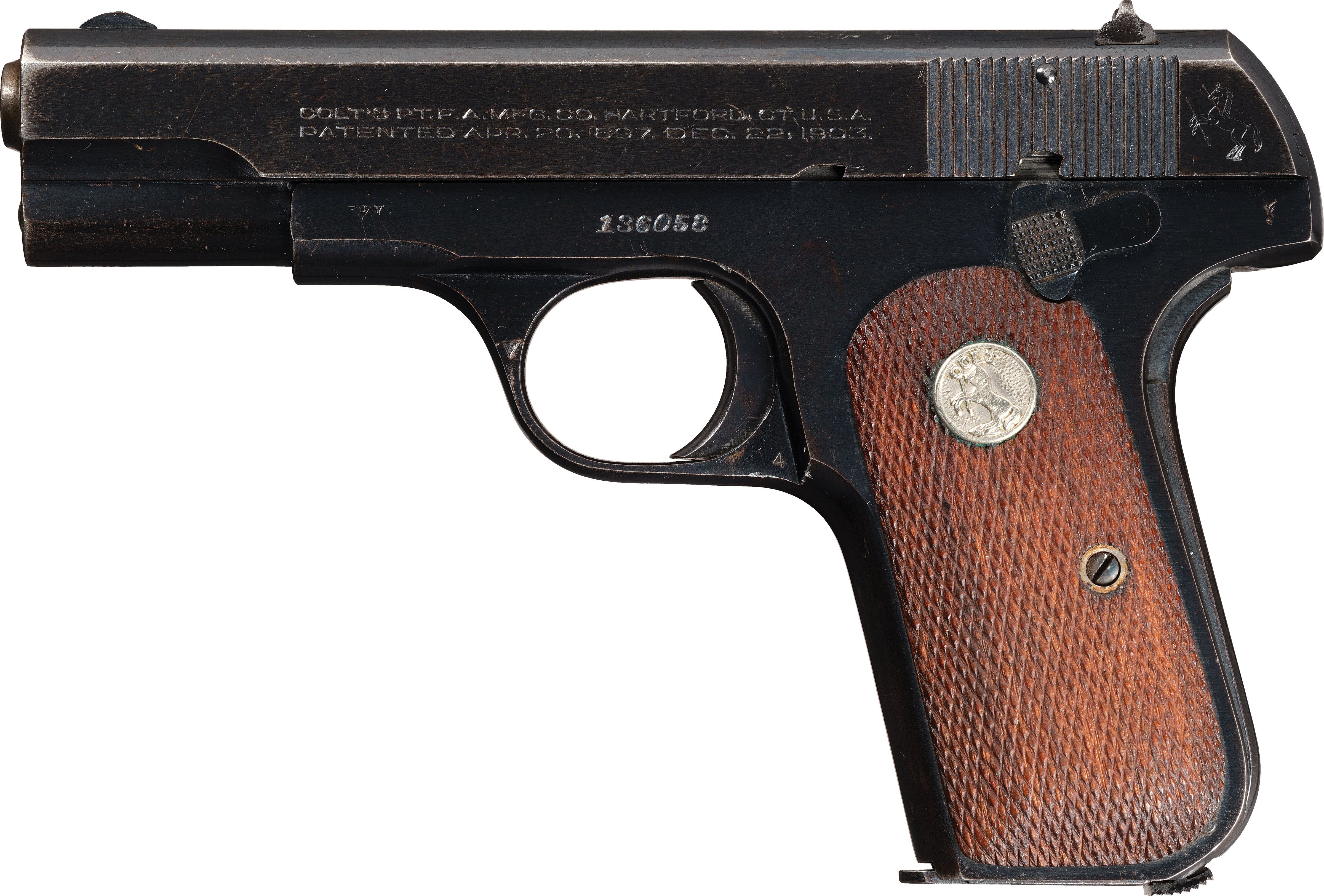U.S. General Officer Colt 1908 Pocket Pistol with Factory Letter | Rock ...