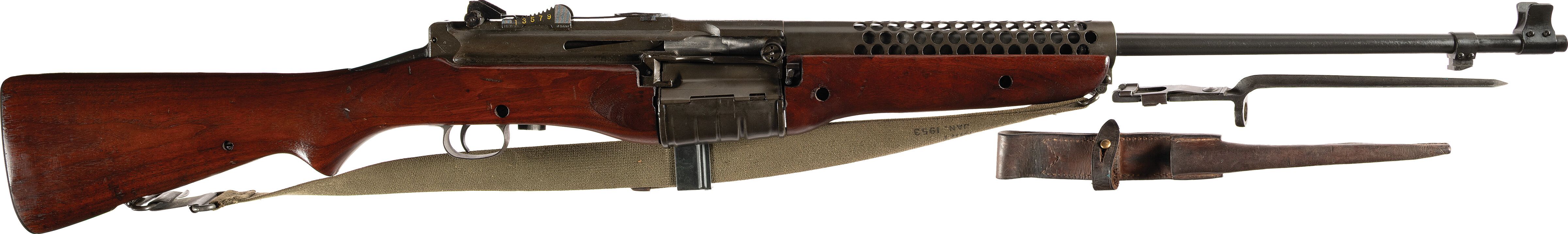 WWII U.S. Johnson Automatics Model 1941 Rifle with Bayonet | Rock ...