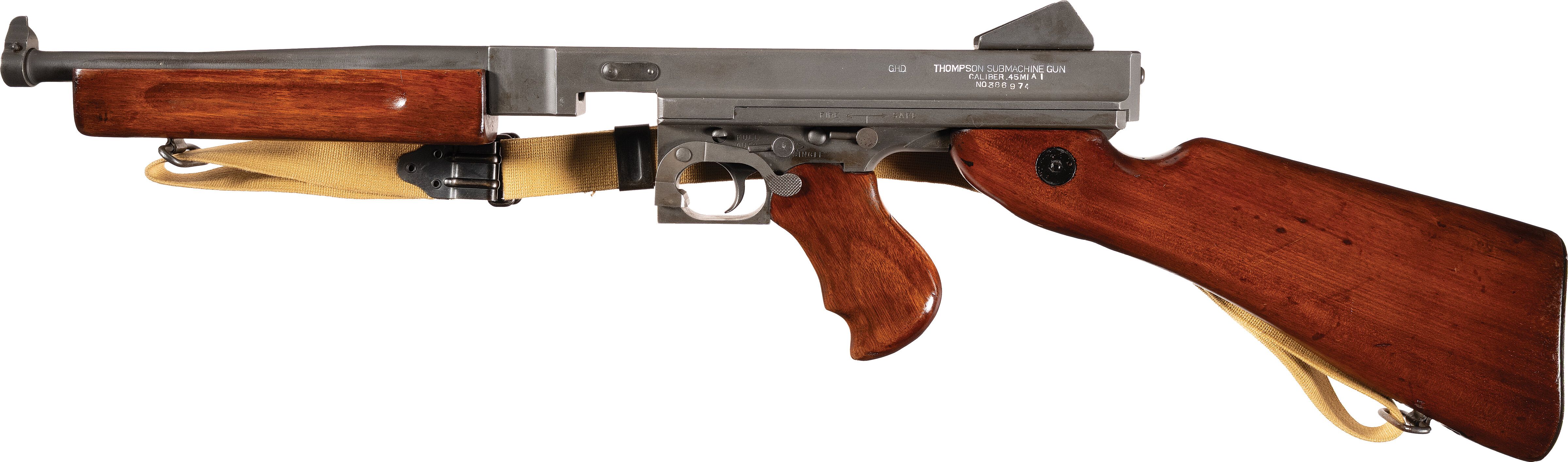 WWII Auto-Ordnance M1A1 Thompson, Class III/NFA C&R Machine Gun | Rock ...