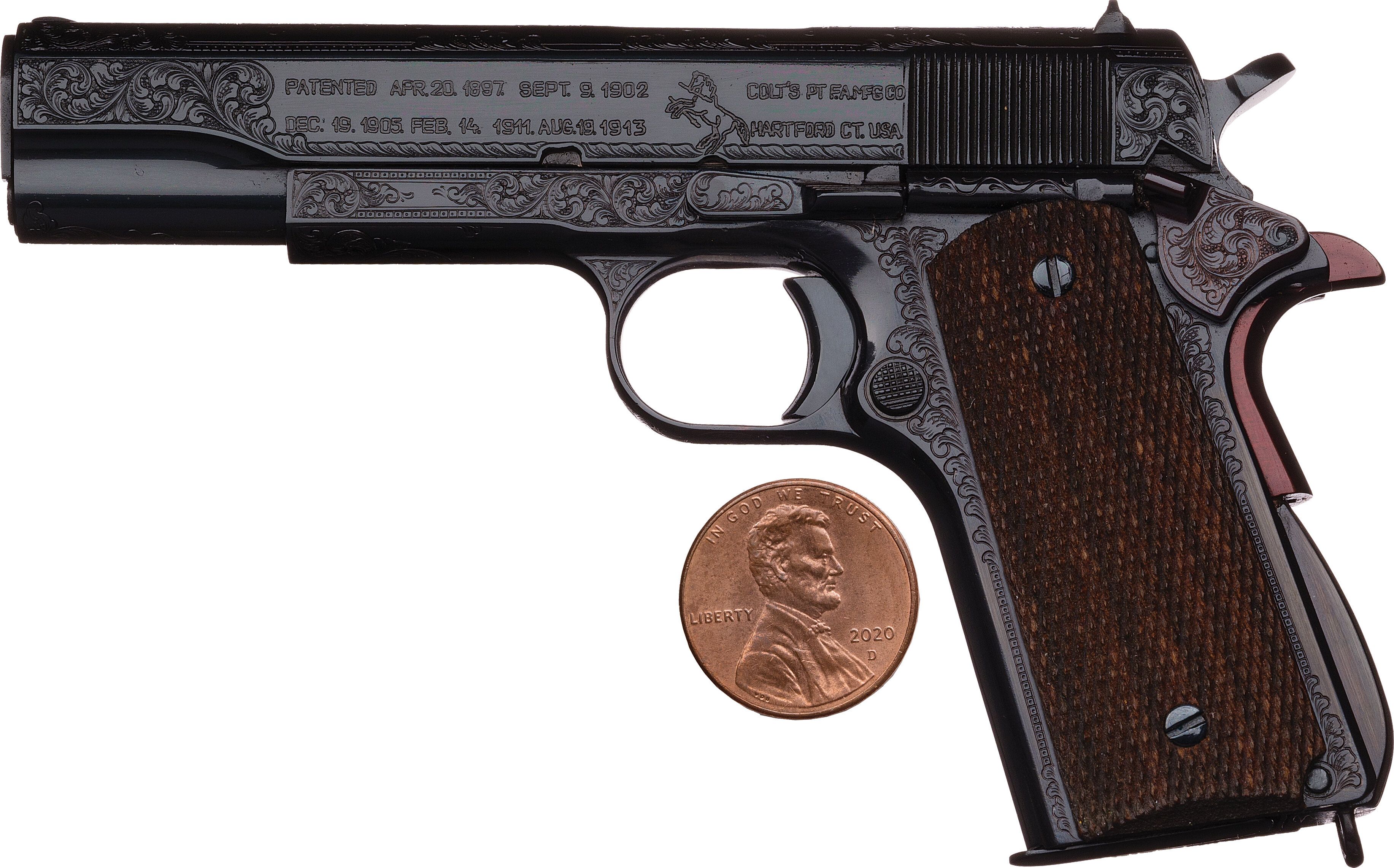 R. Sampson Signed and Engraved IRA Miniature U.S. M1911A1 Pistol | Rock ...