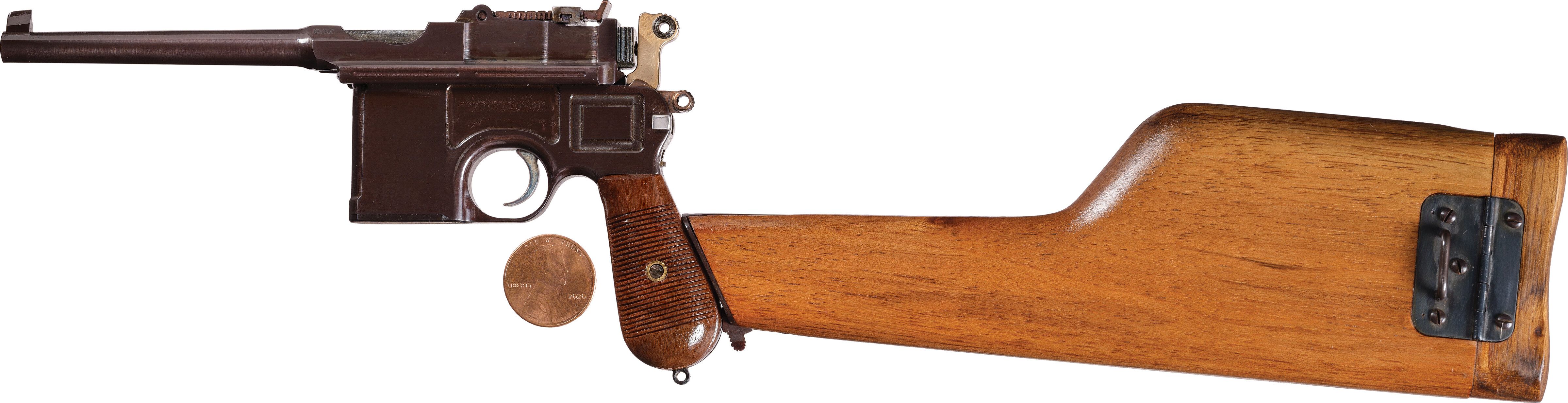Miniature Mauser C96 Broomhandle Pistol with Holster Stock | Rock Island Auction