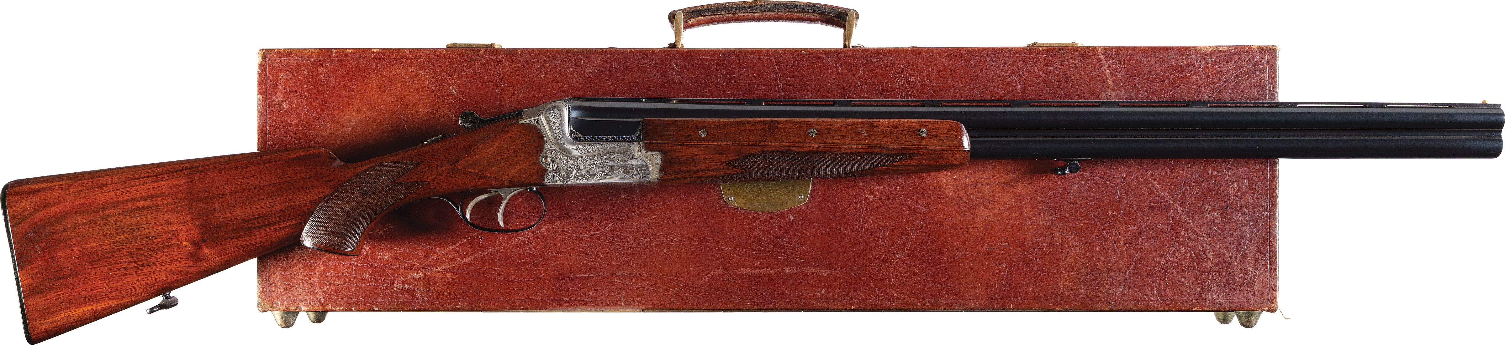 Engraved Gebruder Merkel Over/Under Shotgun with Case | Rock Island Auction