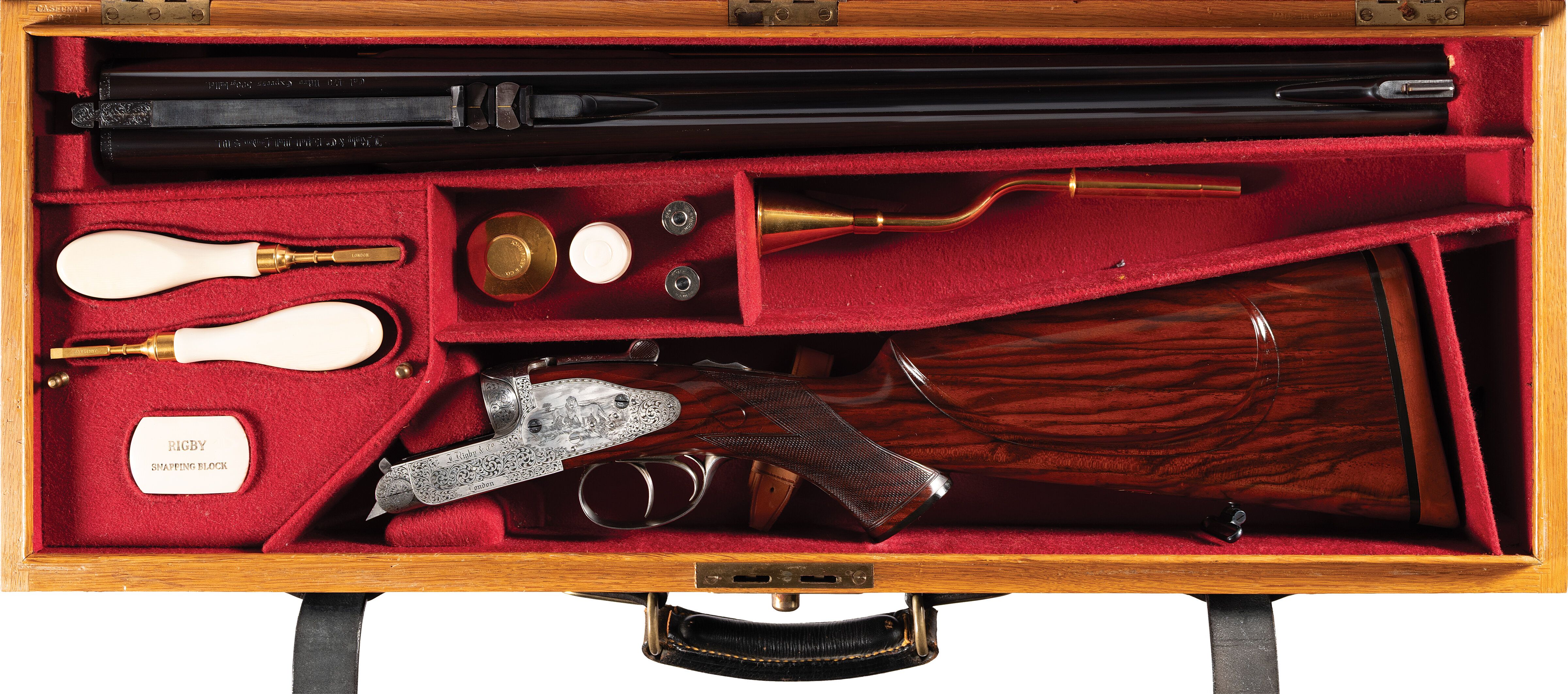Ken Hunt Engraved Rigby Sidelock Dangerous Game Double Rifle | Rock ...