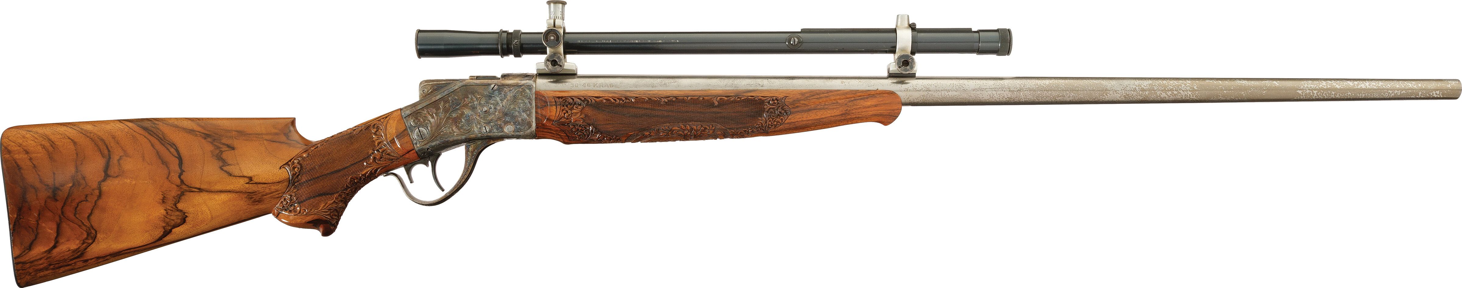 J. A. Clerke/Sharps .30-40 Krag 1878 Borchardt Single Shot Rifle | Rock ...