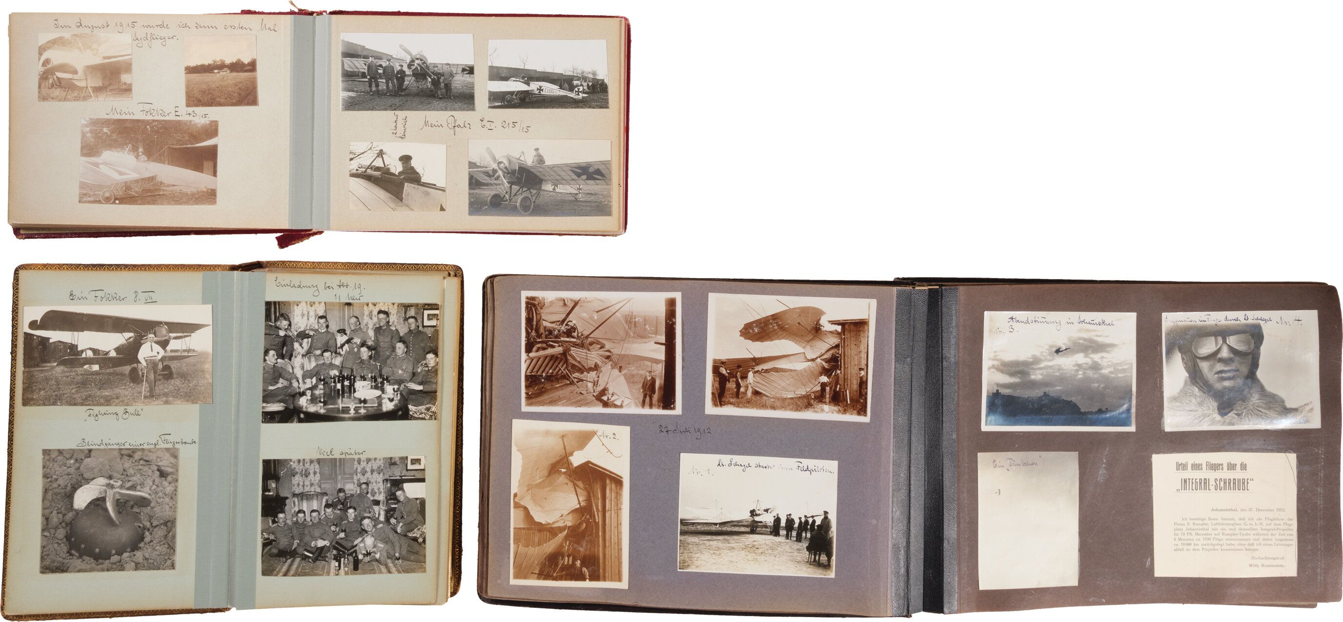 Three WWI Scrapbooks Attributed to German Ace Willi Rosenstein | Rock ...