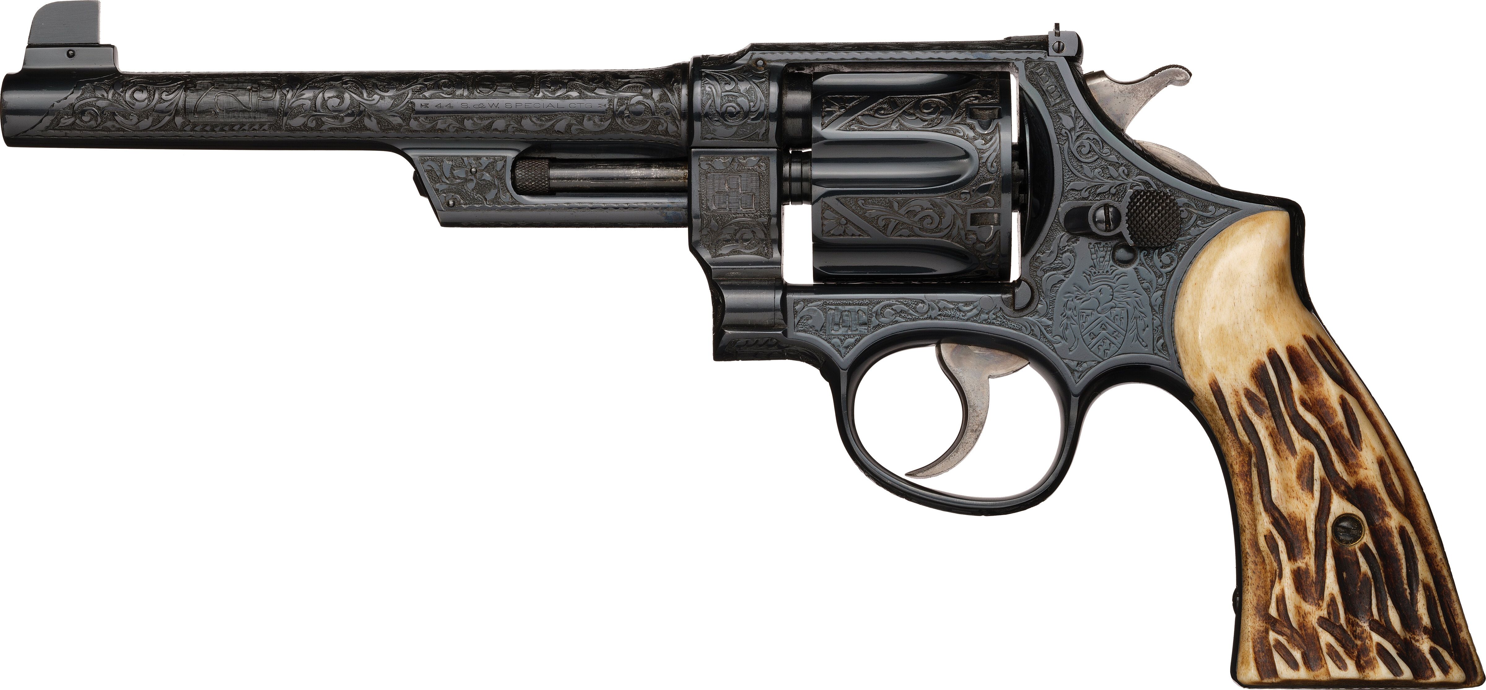 Engraved Smith & Wesson .44 Hand Ejector "Triple Lock" Revolver | Rock ...