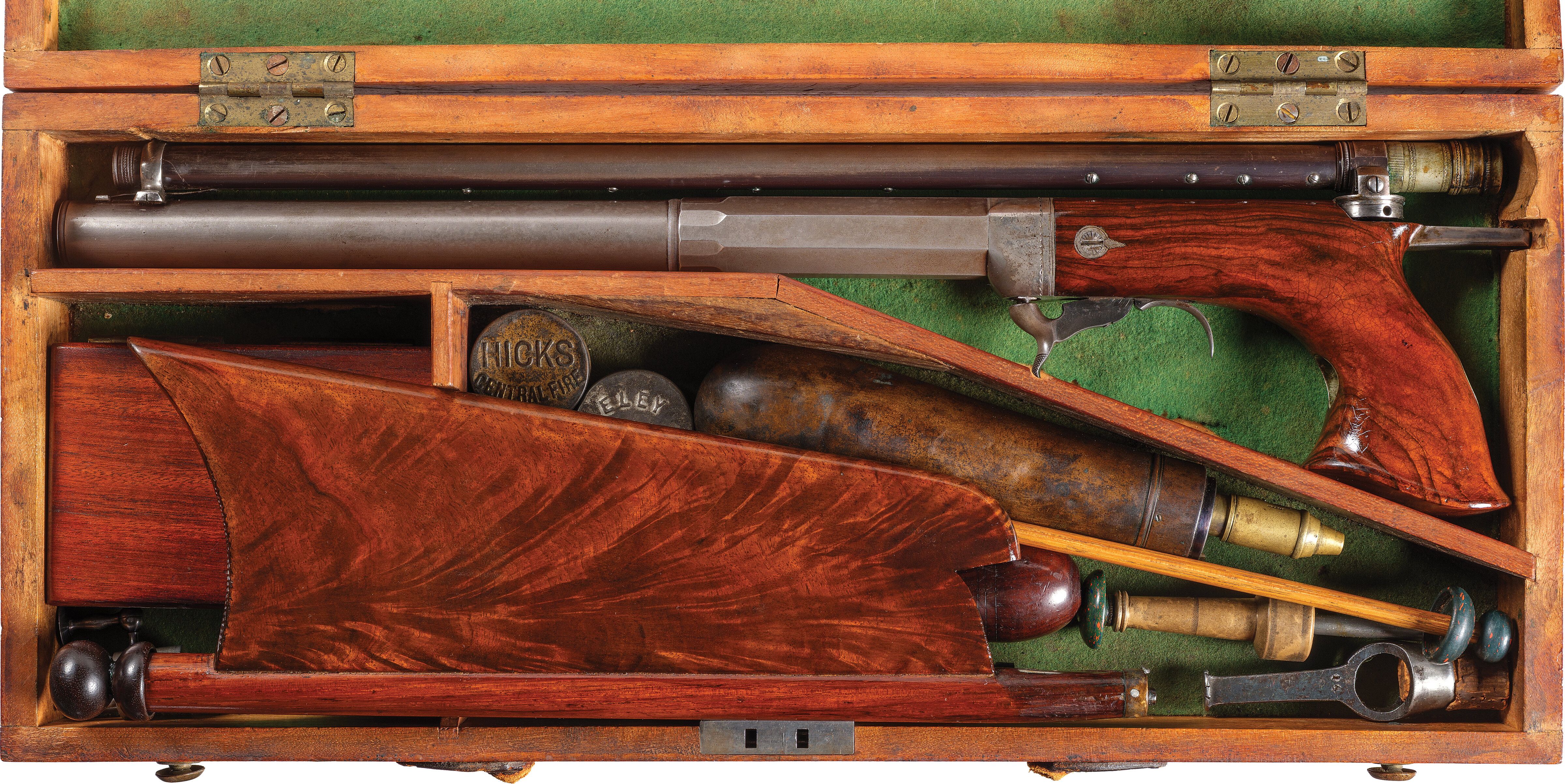 Cased Billinghurst Underhammer Percussion Buggy Rifle with Scope | Rock ...