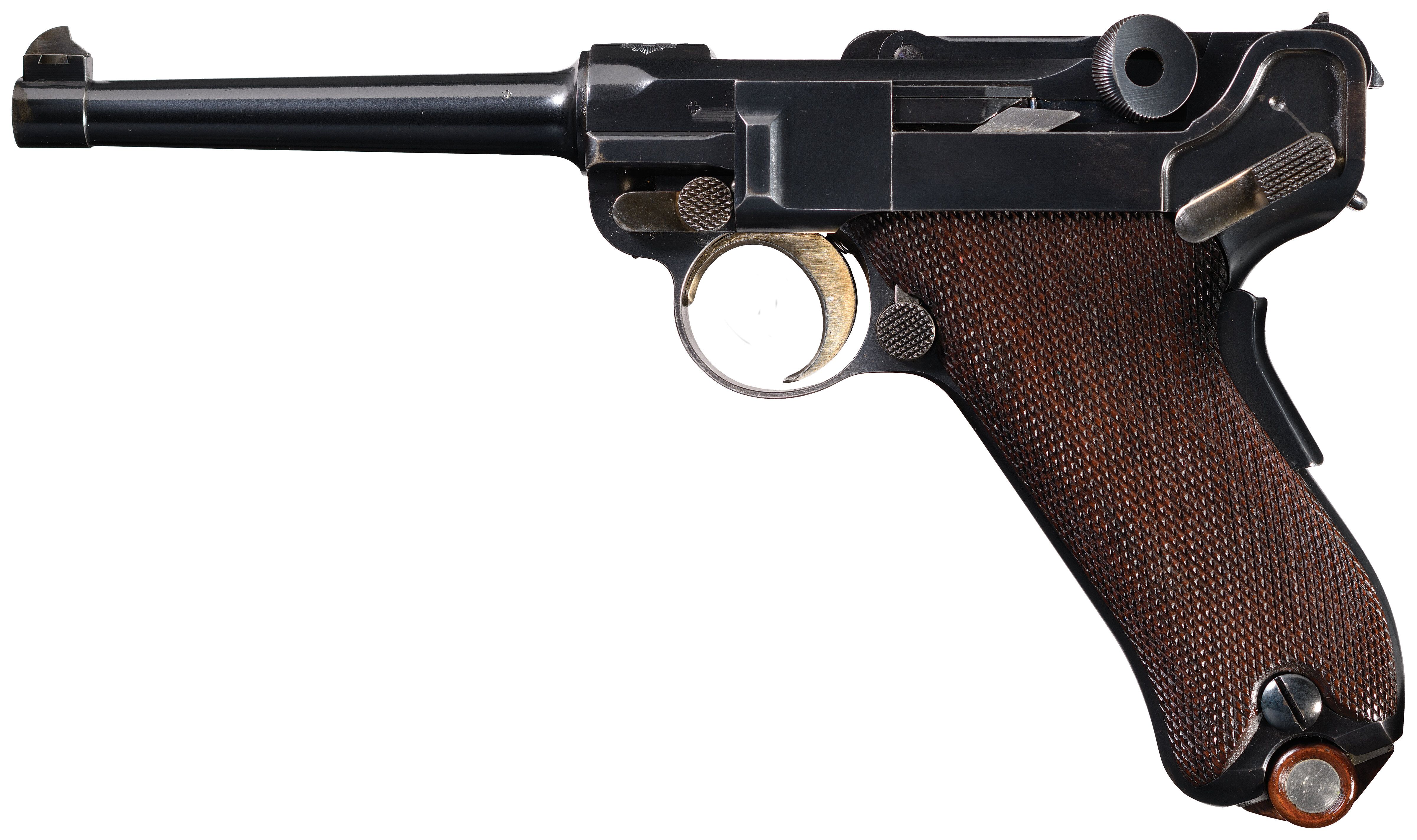Rare Unrelieved Frame Swiss Contract DWM Model 1900 Luger Pistol | Rock ...