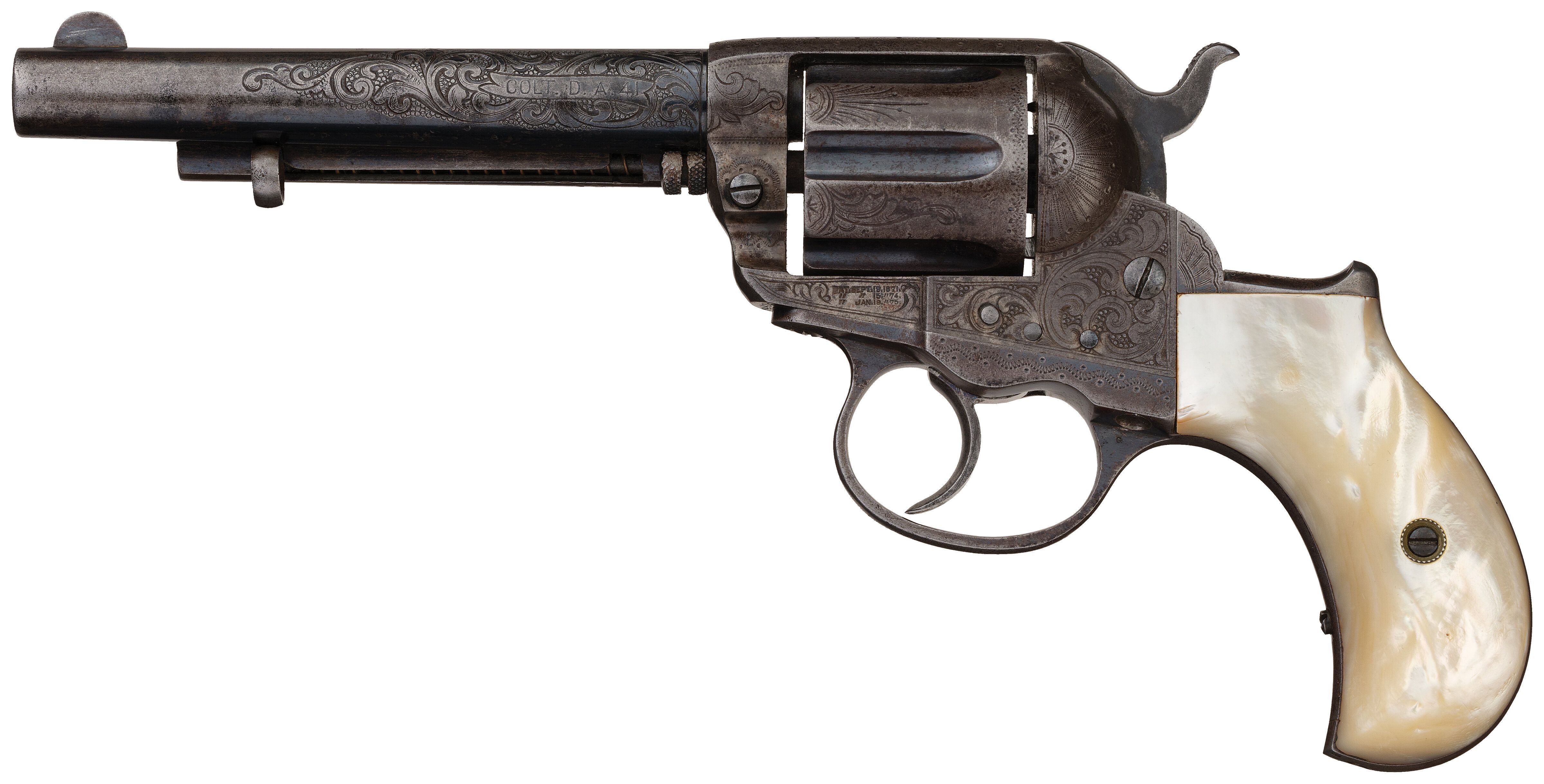 Texas Shipped Factory Engraved Colt 1877 Thunderer Revolver | Rock ...