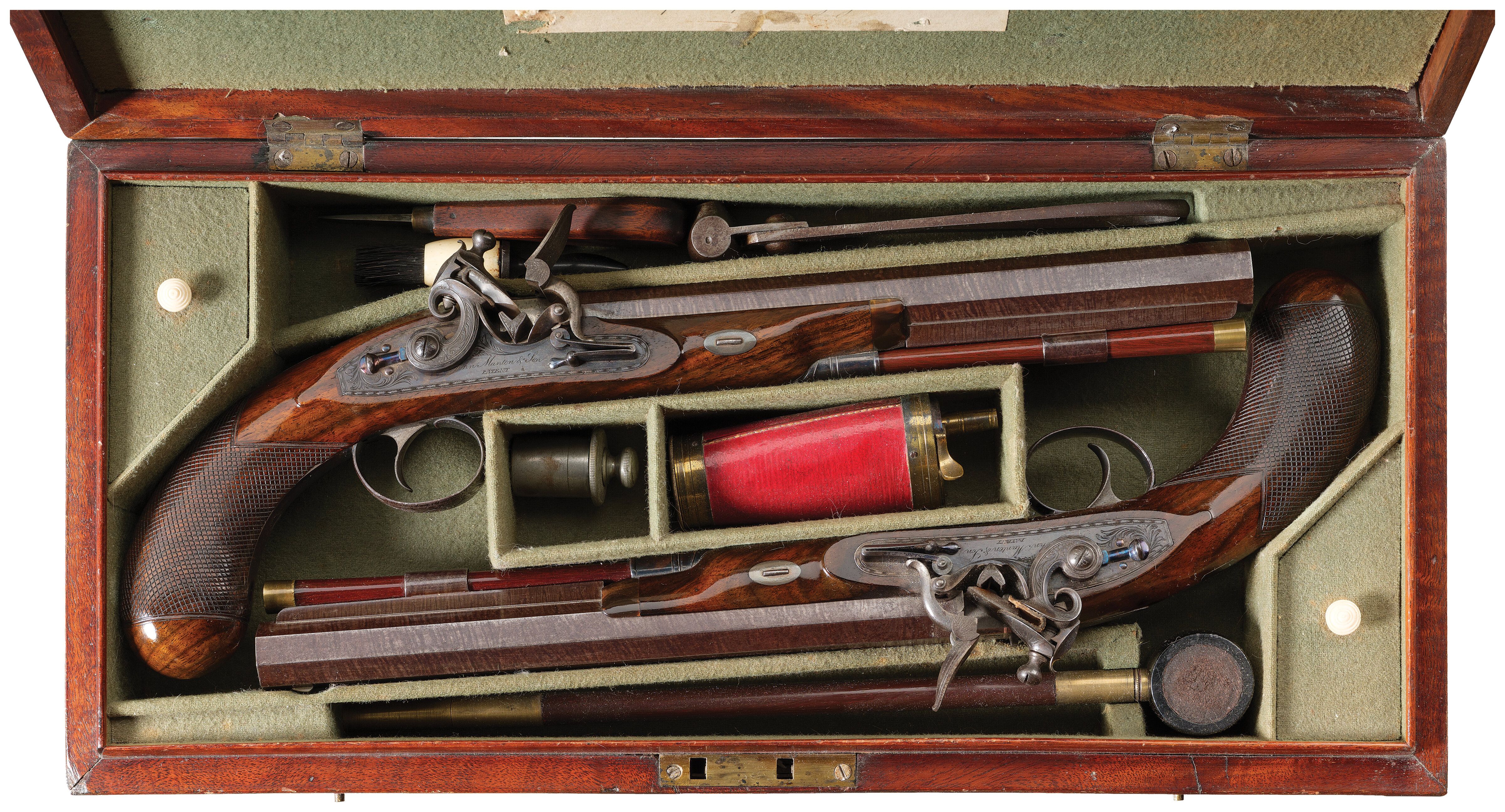 Well-Documented Cased Pair of Manton Flintlock Dueling Pistols | Rock ...