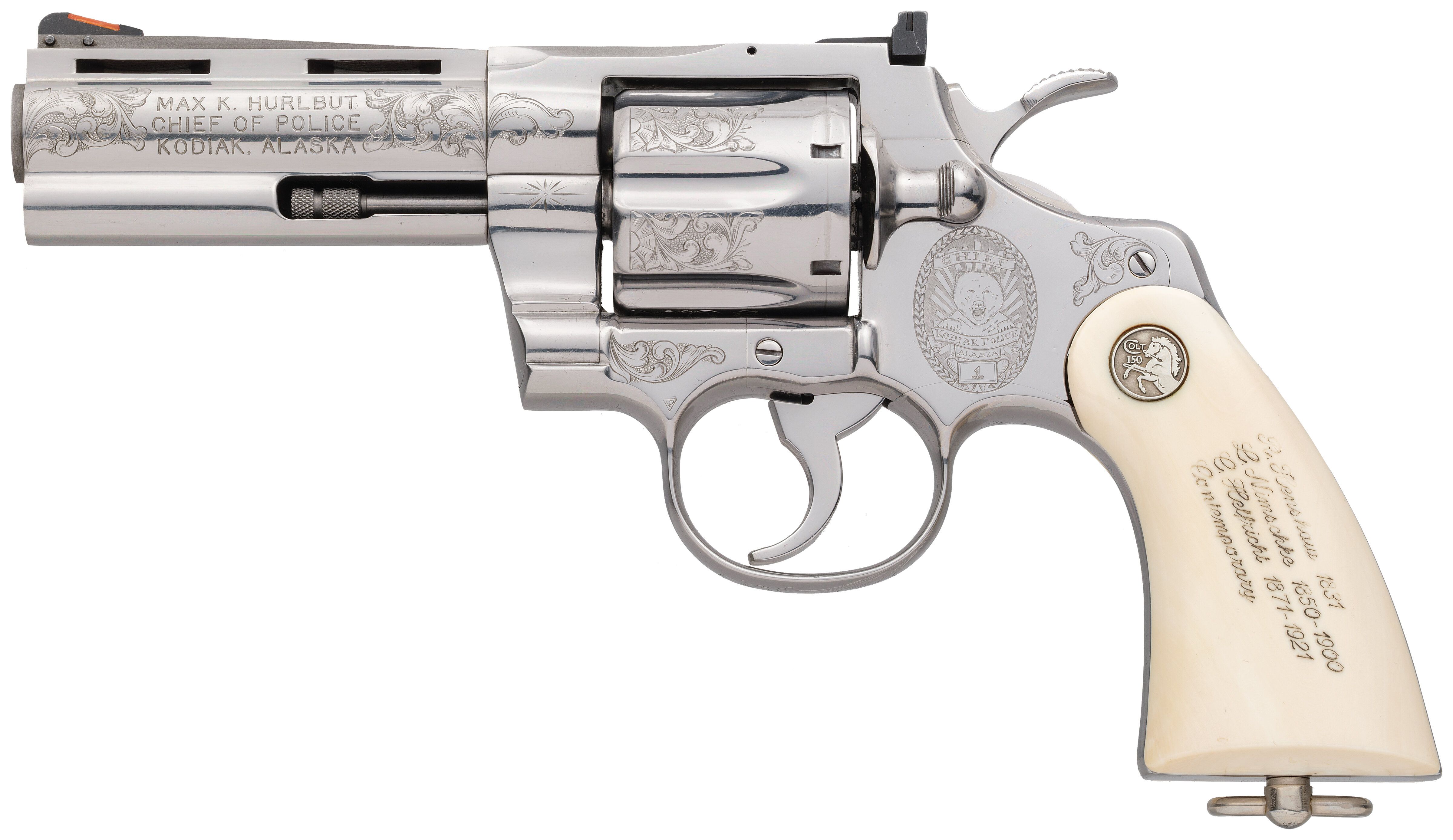 150th Anniversary Engraving Sampler Colt Python of Max Hurlbut | Rock ...