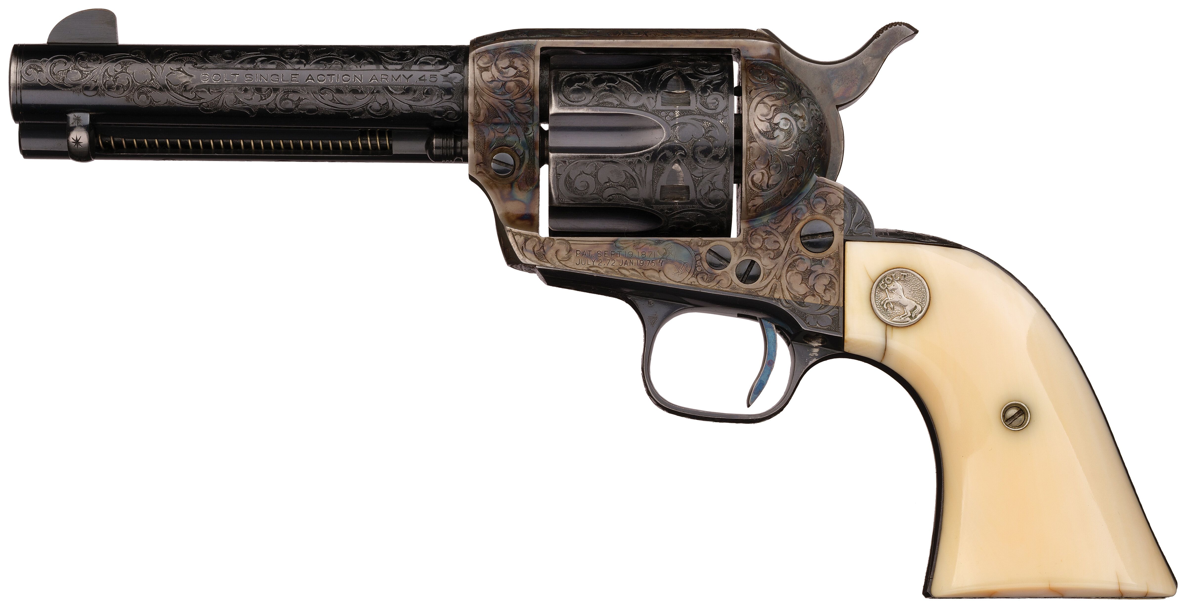 Wilbur Glahn Master Engraved Colt Single Action Army Revolver | Rock ...