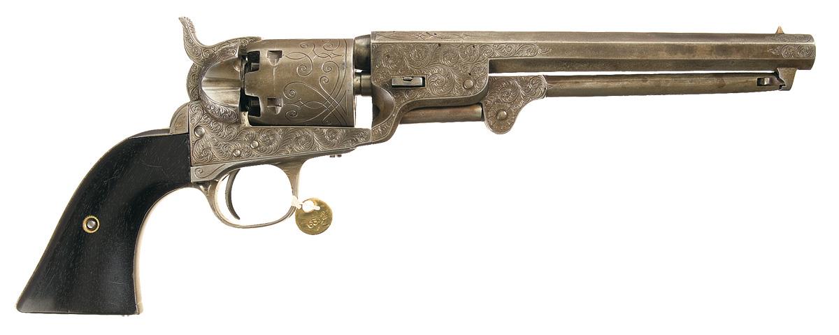 Engraved Colt Brevete Model 1851 Navy Revolver | Rock Island Auction