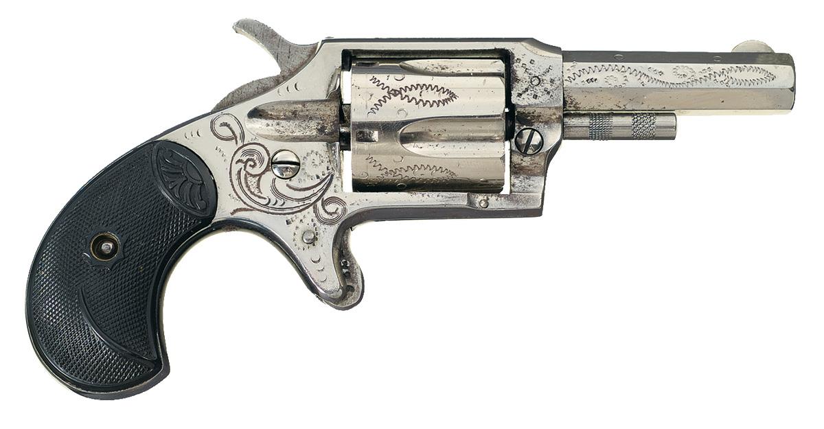 Excellent Engraved Lee Arms Red Jacket Spur Trigger Revolver | Rock ...
