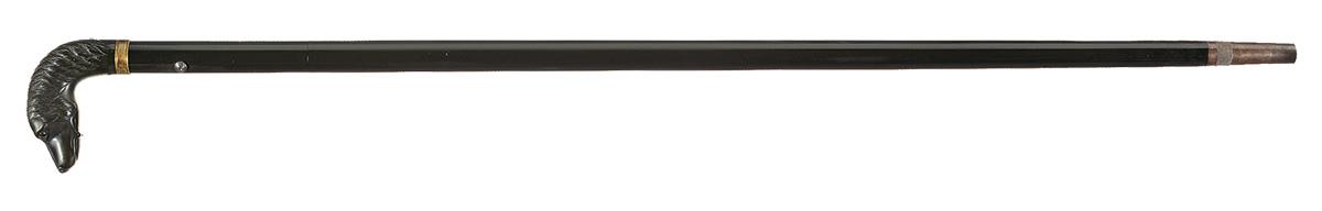 Scarce Remington Rifle Cane with Wooden Case | Rock Island Auction