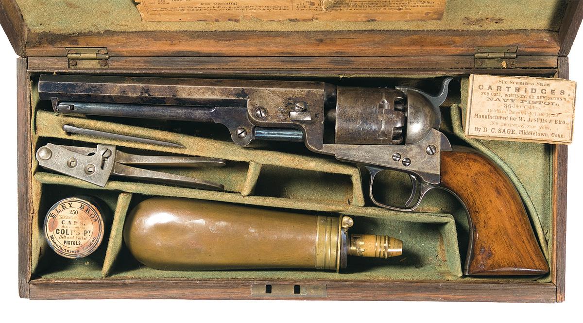 Cased London Colt Model 1851 Navy Percussion Revolver | Rock Island Auction