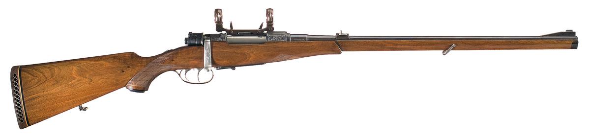 Engraved and Custom Sporterized Mauser 98 Bolt Action Rifle | Rock ...
