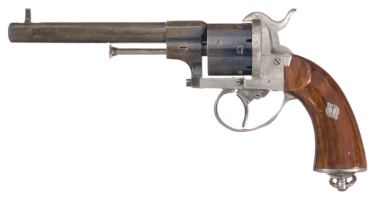 Unique German Made Double Action Pinfire Revolver | Rock Island Auction
