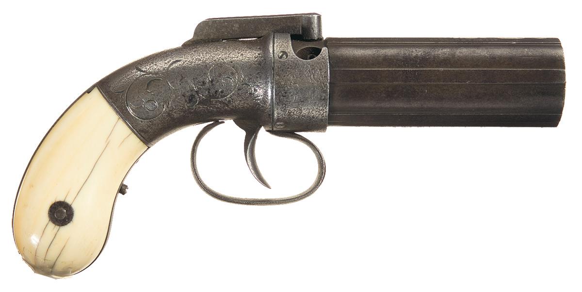 Allen & Thurber Medium Size Pepperbox with Ivory Grips | Rock Island ...