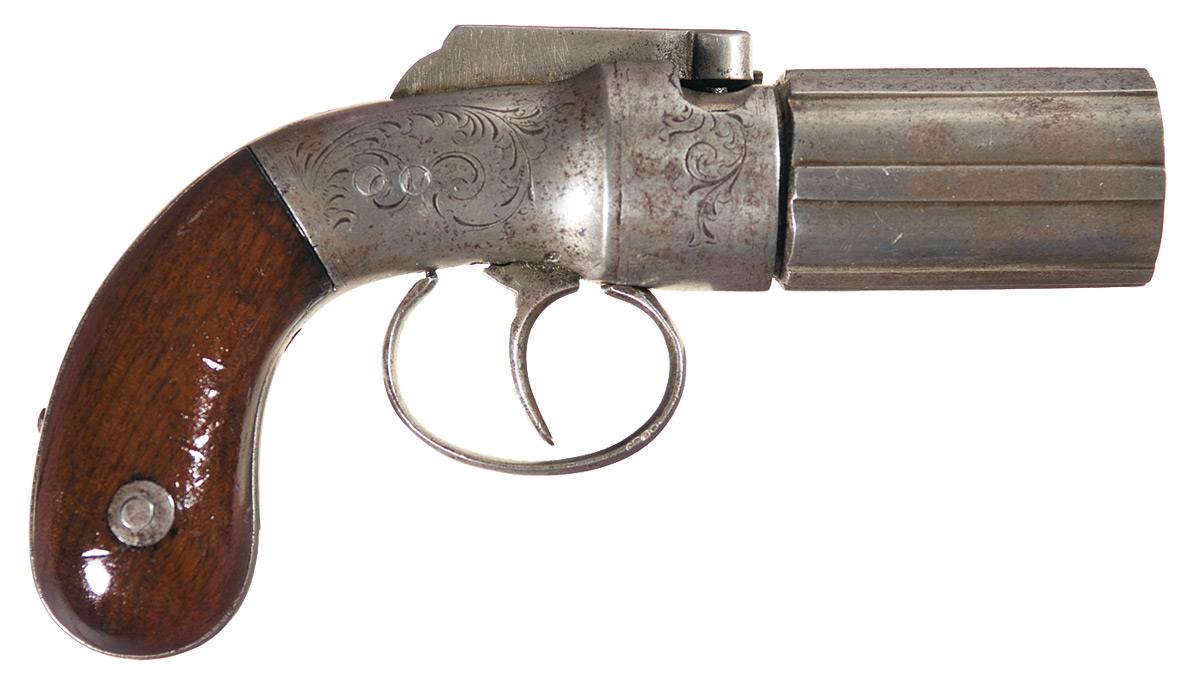 Two Marston Engraved Pepperbox Pistols | Rock Island Auction