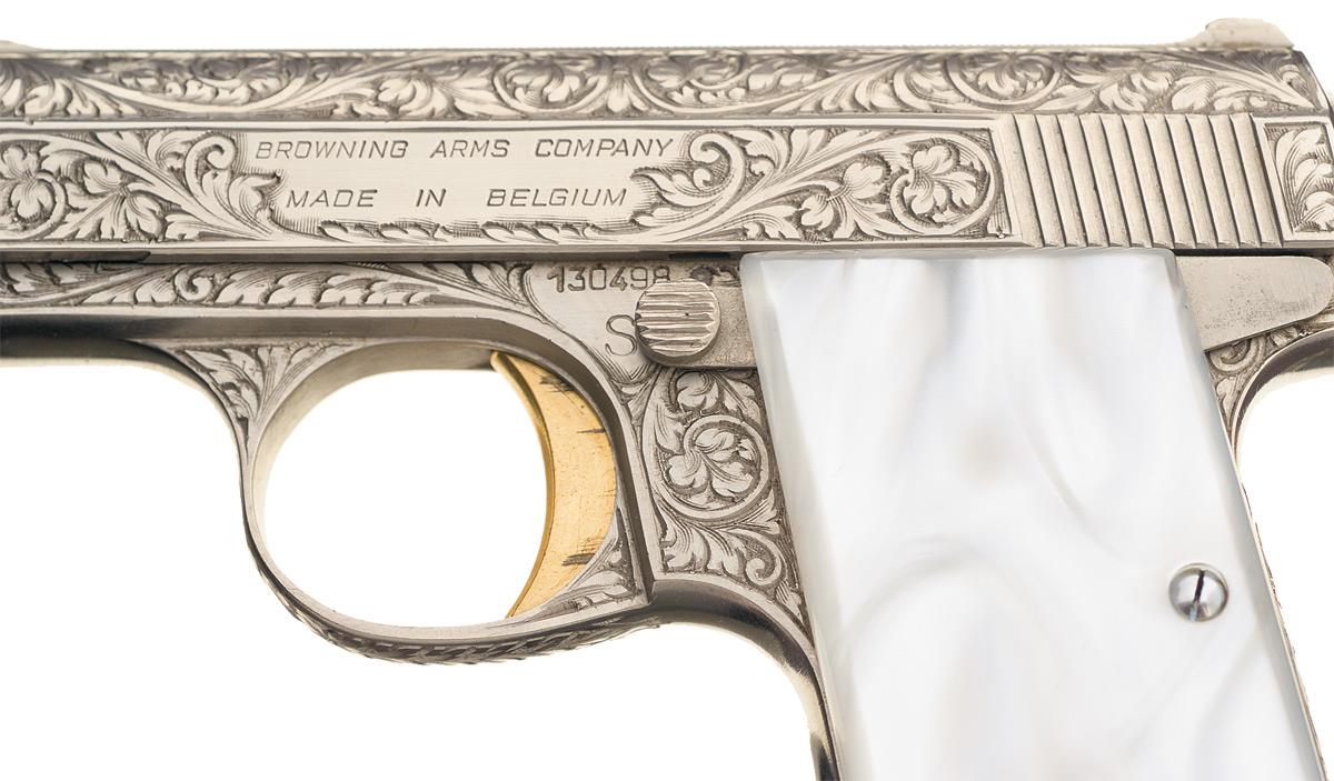 Engraved Belgium Browning Renaissance Three Case Pistol Set | Rock ...