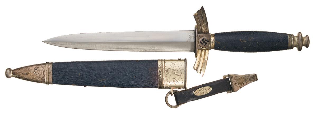 Rare National Socialist Flying Corps Dagger with Sheath and Belt | Rock ...